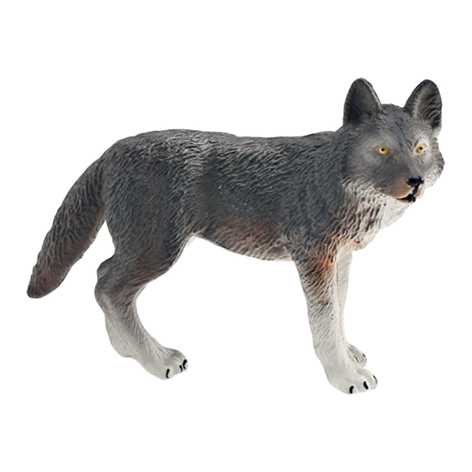 Waroomhouse Cute Figurine Walking Wolf Figurine Realistic Forest Animal ...