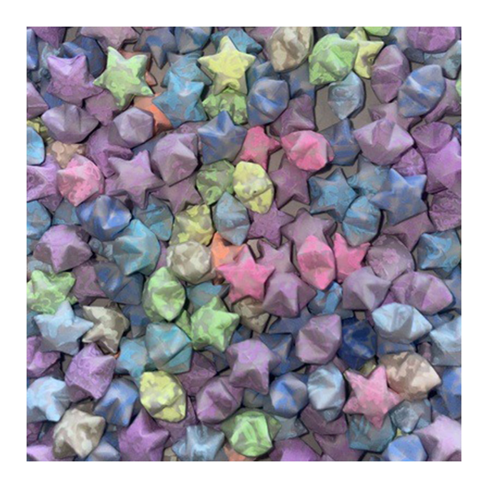 Waroomhouse Decoration Stars Colorful Origami Stars 100pcs Glow-in-the ...