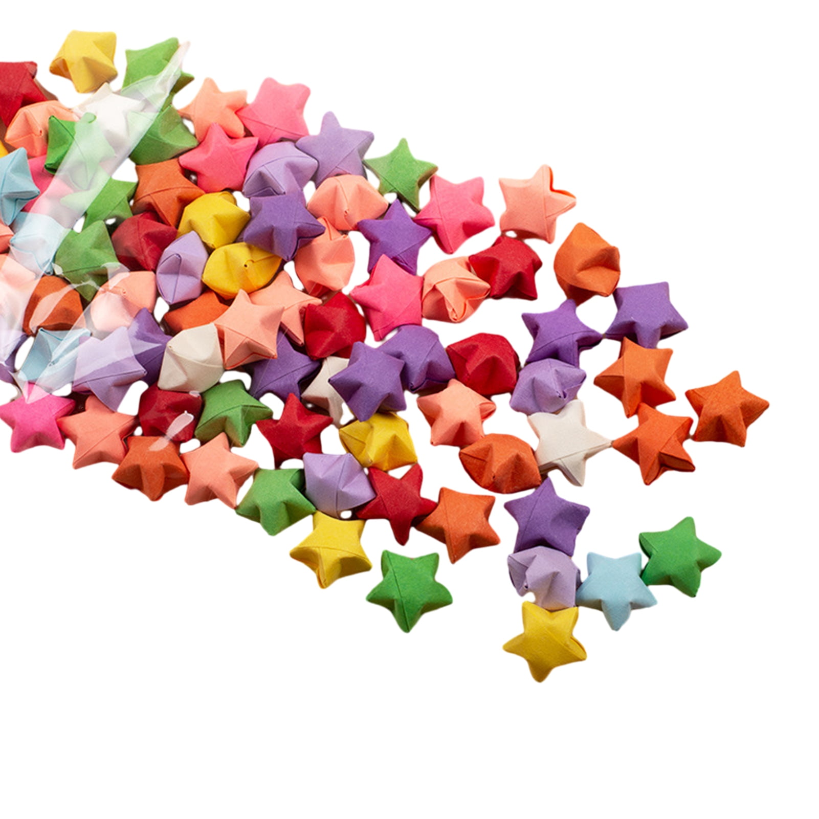 Waroomhouse Decoration Stars Colorful Origami Stars 100pcs Glow-in-the ...