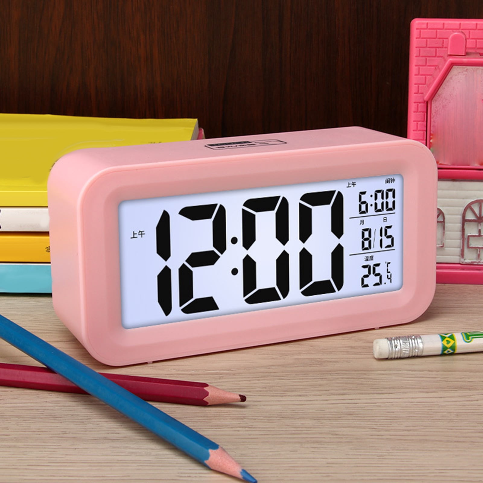 Waroomhouse Digital Display Temperature Tester Desktop Alarm Clock ...