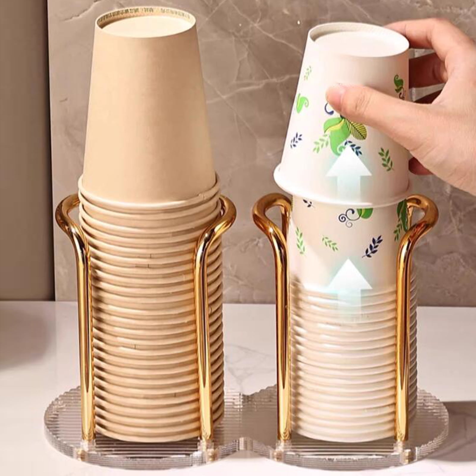 Waroomhouse Disposable Paper Cup Holder - Tea Cups Dispenser Coffee Mug ...