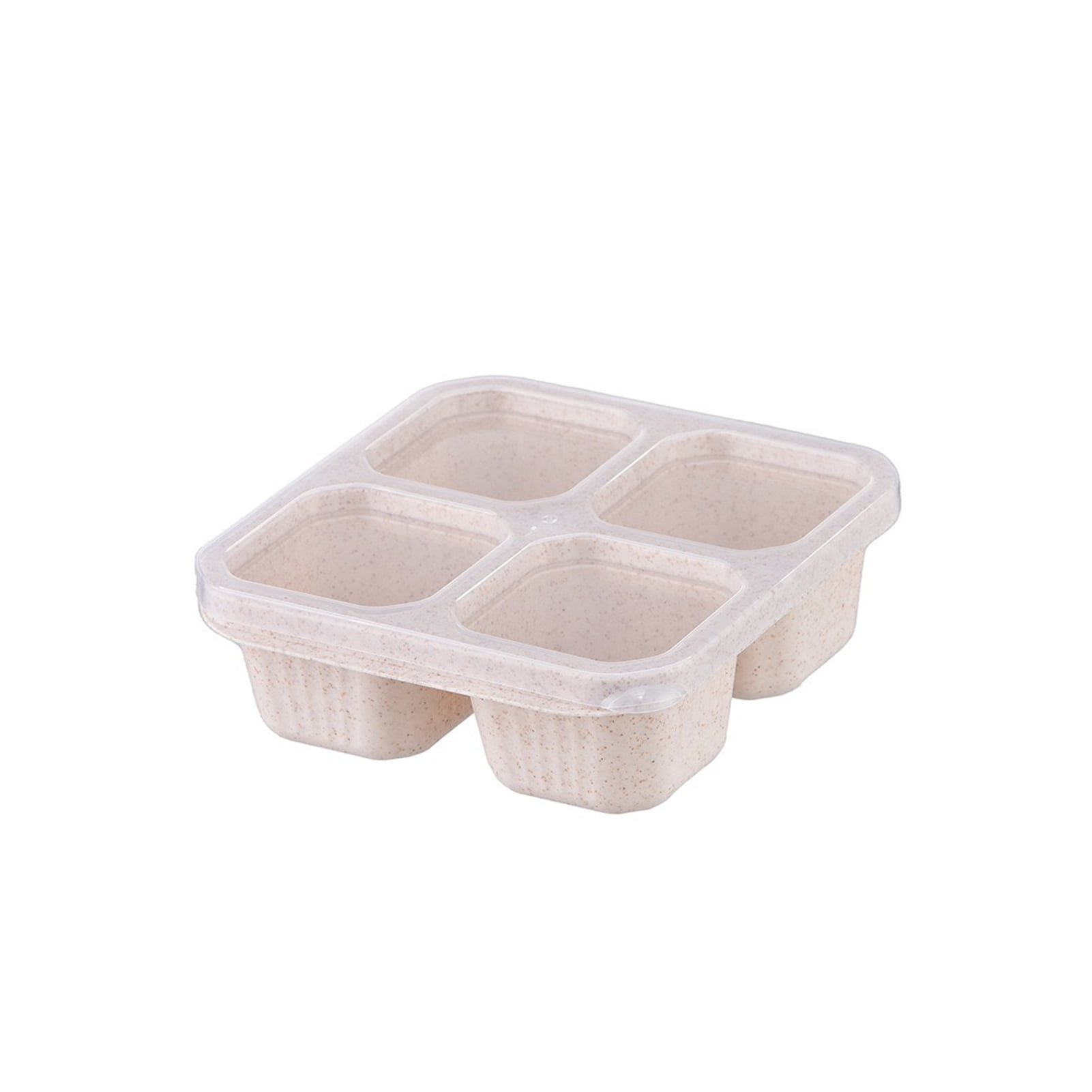 Waroomhouse Divided Lunch Box Bento Lunch Box with Lid 4 Compartments ...