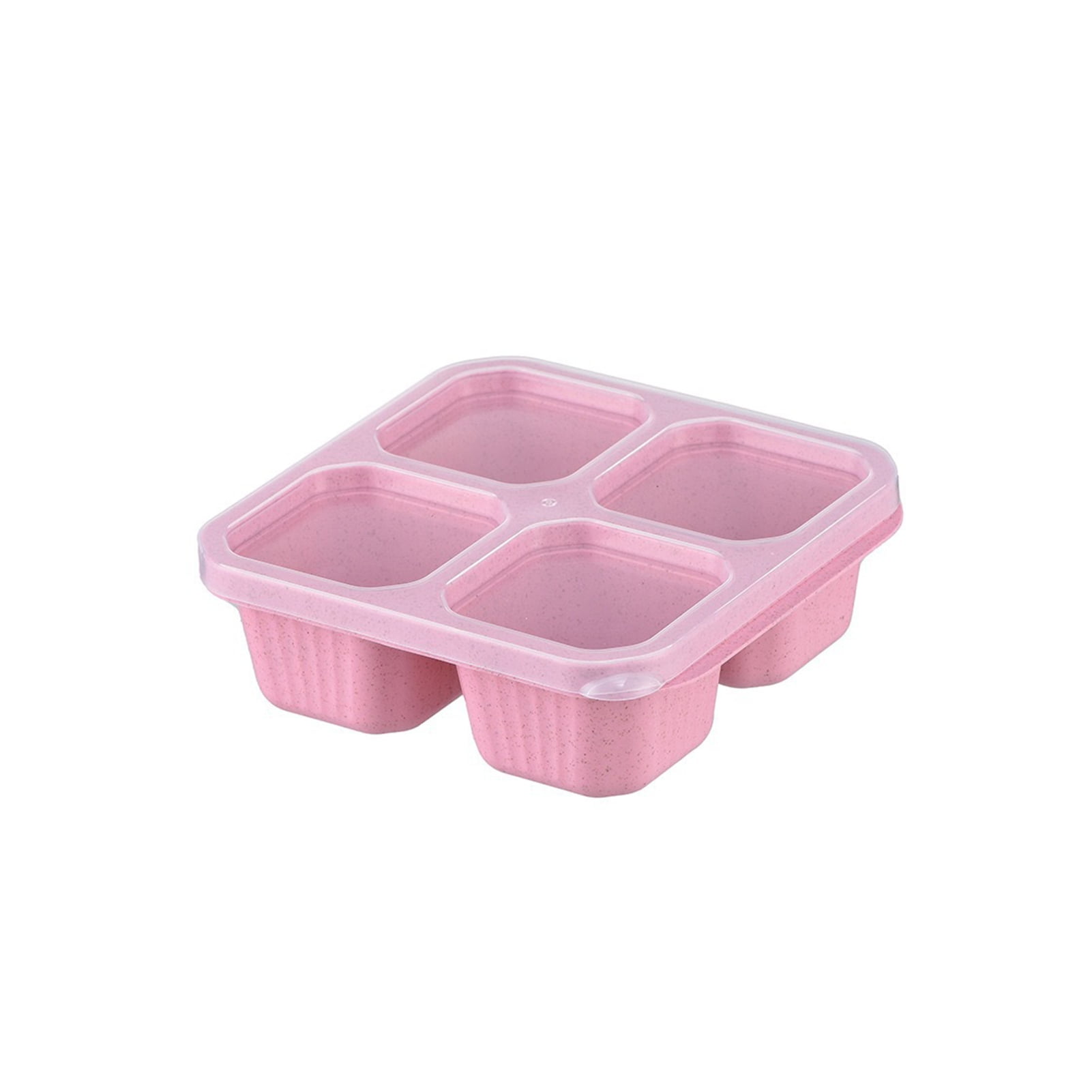 Waroomhouse Divided Lunch Box Bento Lunch Box with Lid 4 Compartments ...