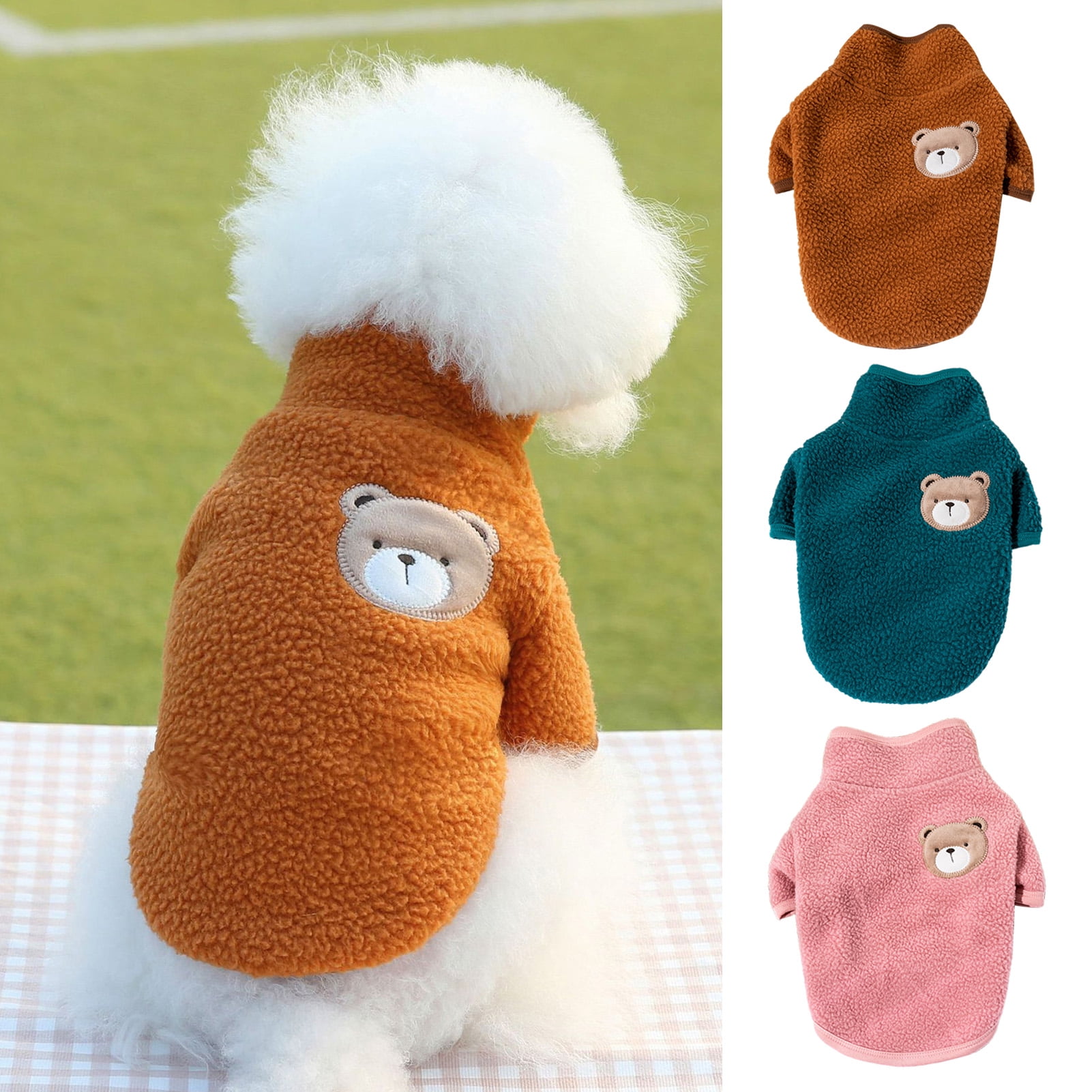 Waroomhouse Dog Pullover Eye-catching Comfortable Cute Bear Pattern Pet ...