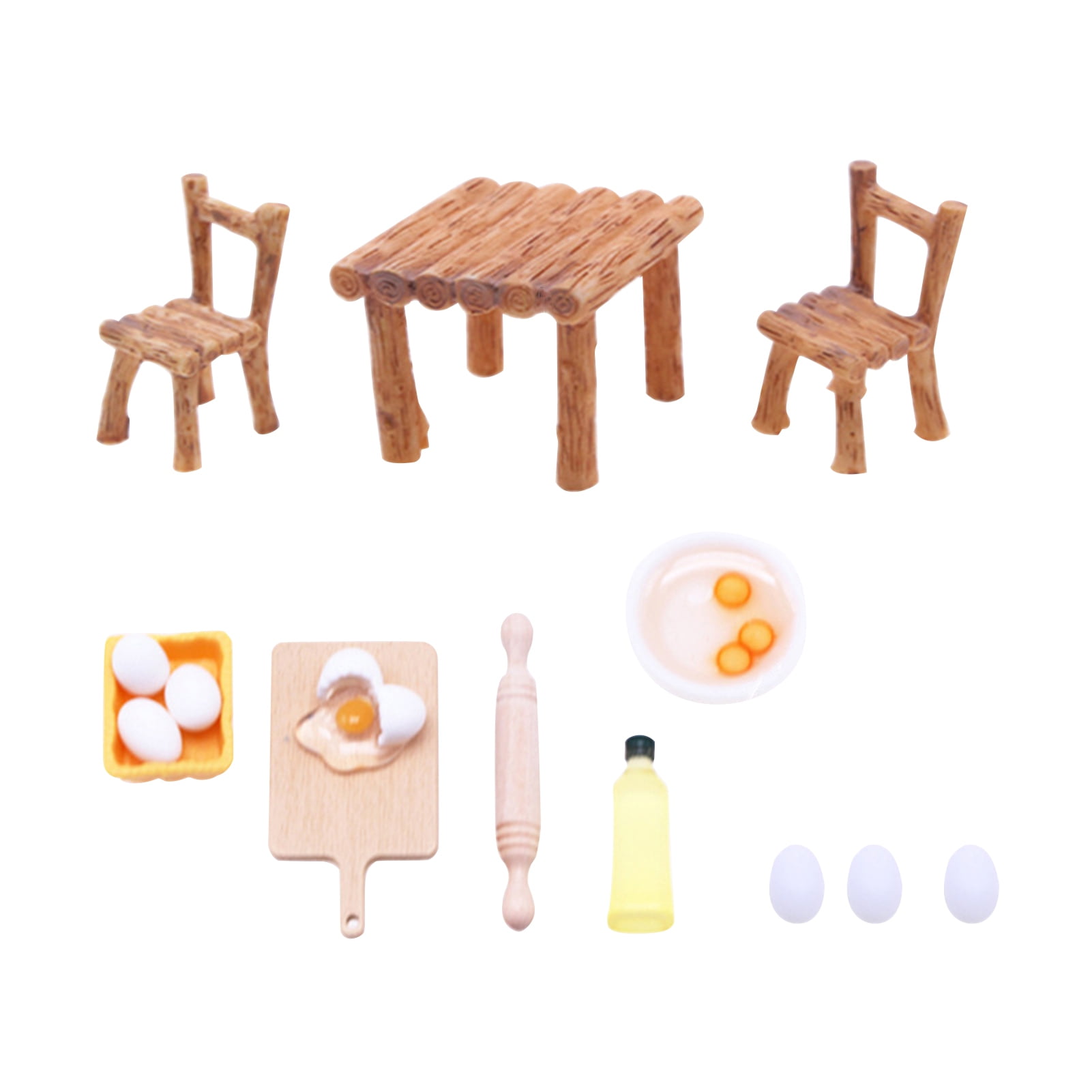 Waroomhouse Dollhouse Baking Scene Props Realistic 15pcs Dollhouse Food ...