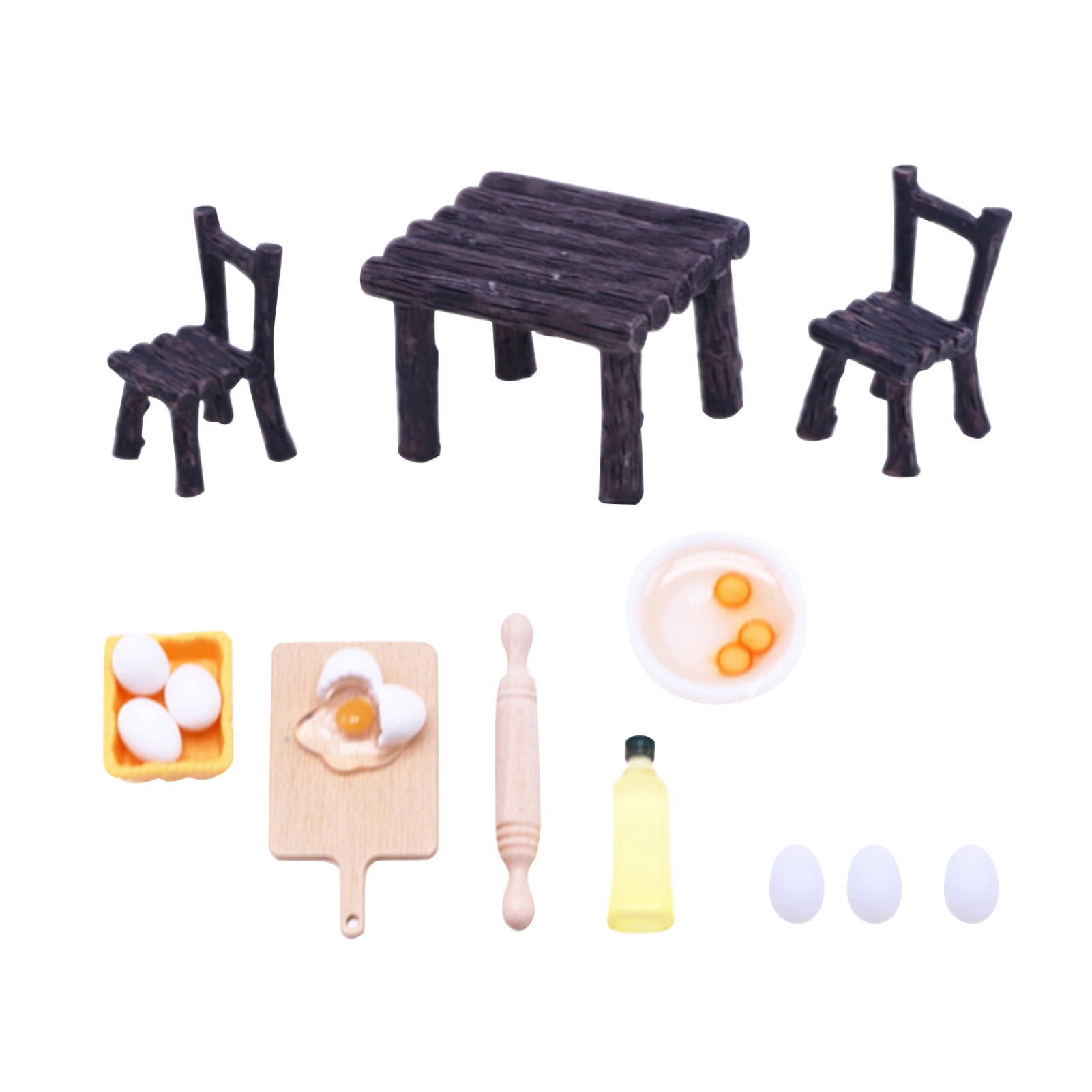 Waroomhouse Dollhouse Baking Scene Props Realistic 15pcs Dollhouse Food ...