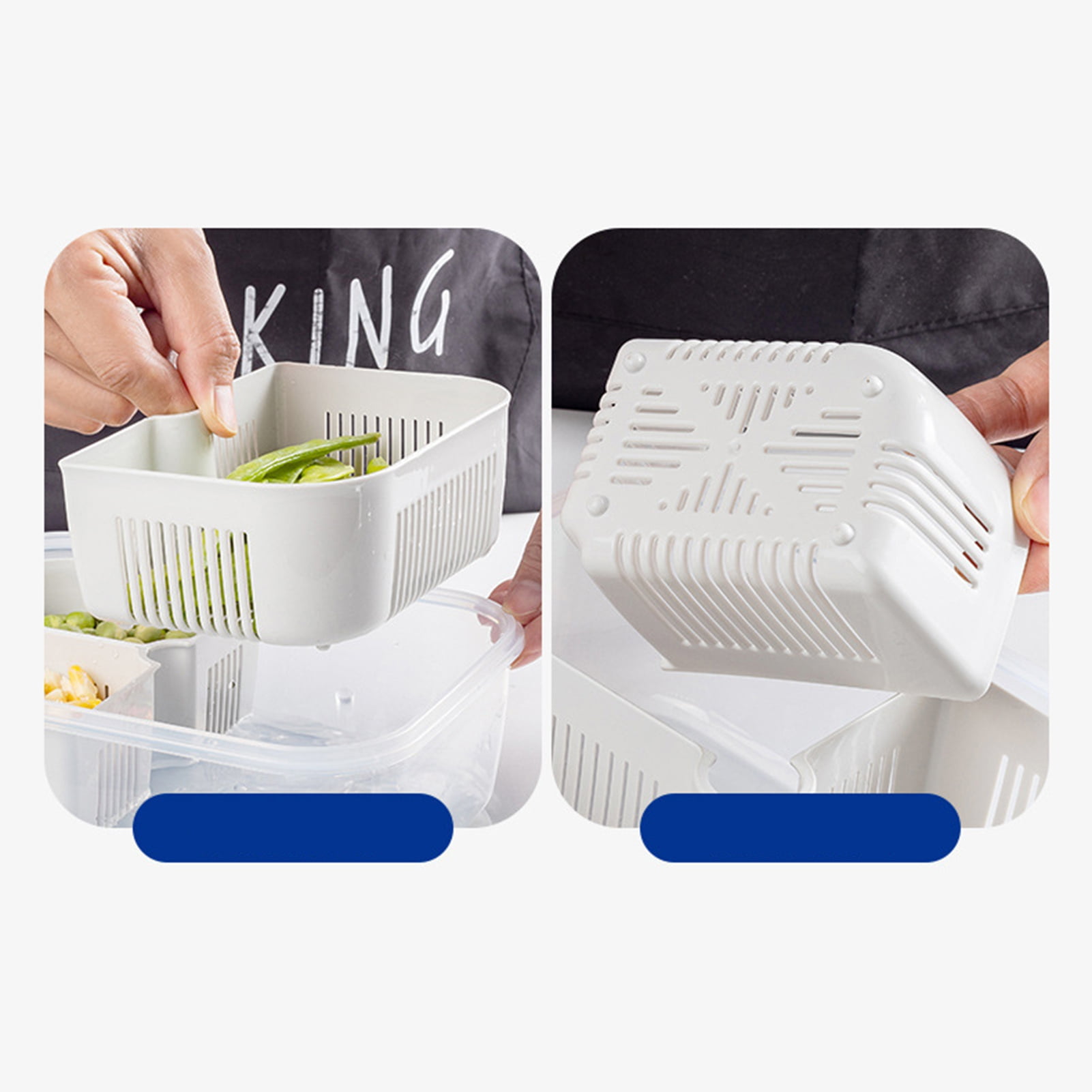 Waroomhouse Drain Seal Box Refrigerator Storage Box 1.4l Drainer Seal ...