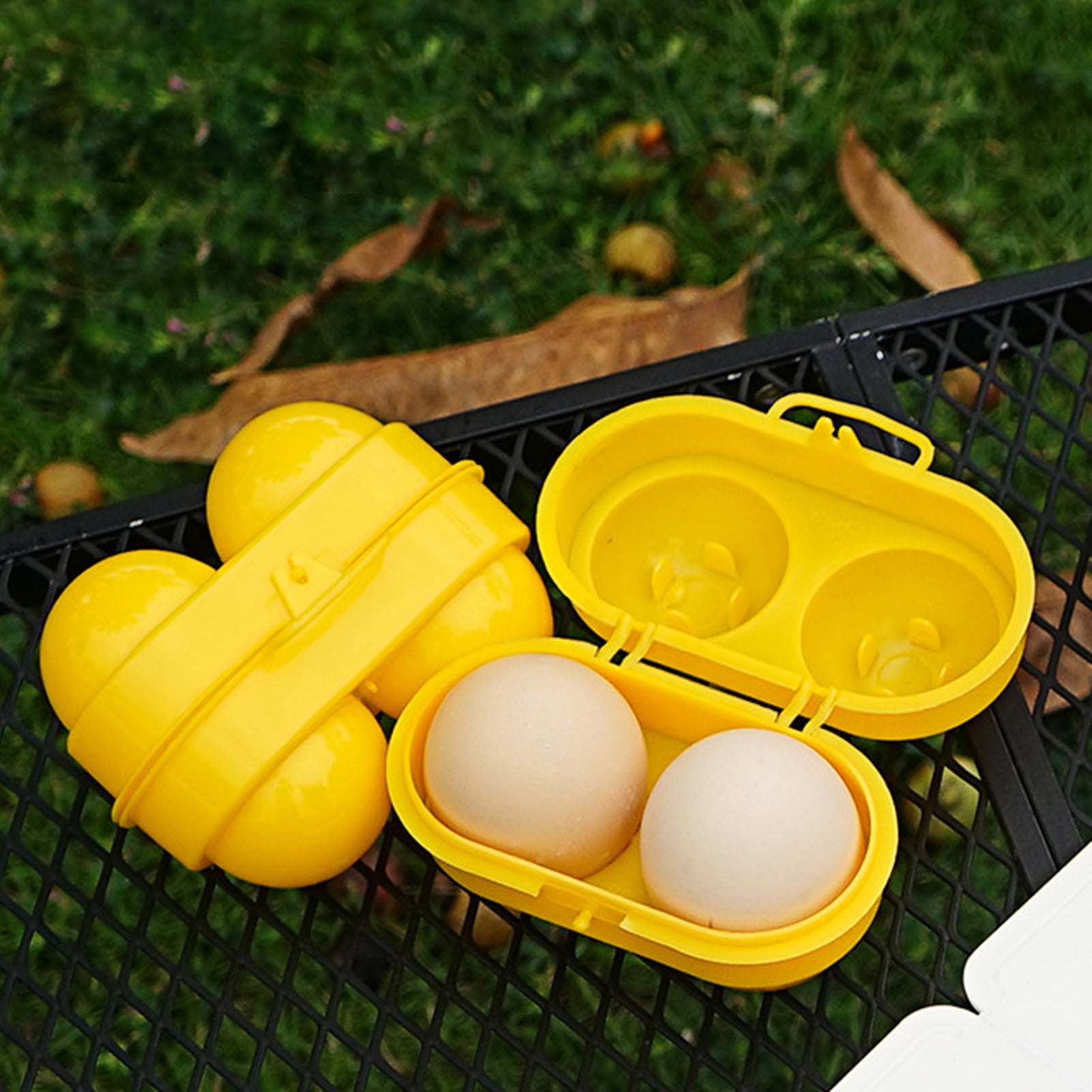 Waroomhouse Egg Storage Box Safe Anti-Collision Portable 2 Grids ...