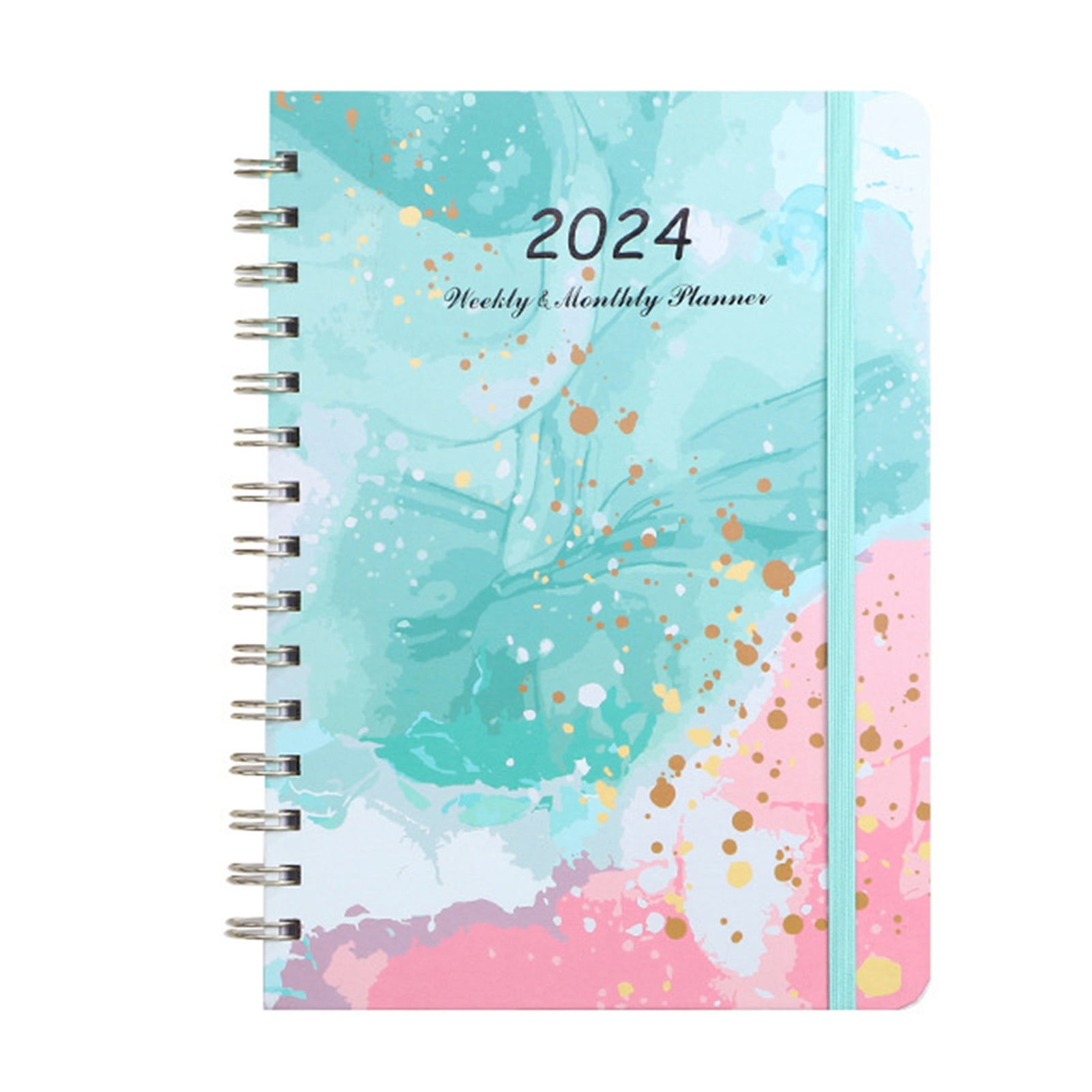 Waroomhouse Exquisite Workmanship Planner Floral Print Monthly Weekly ...