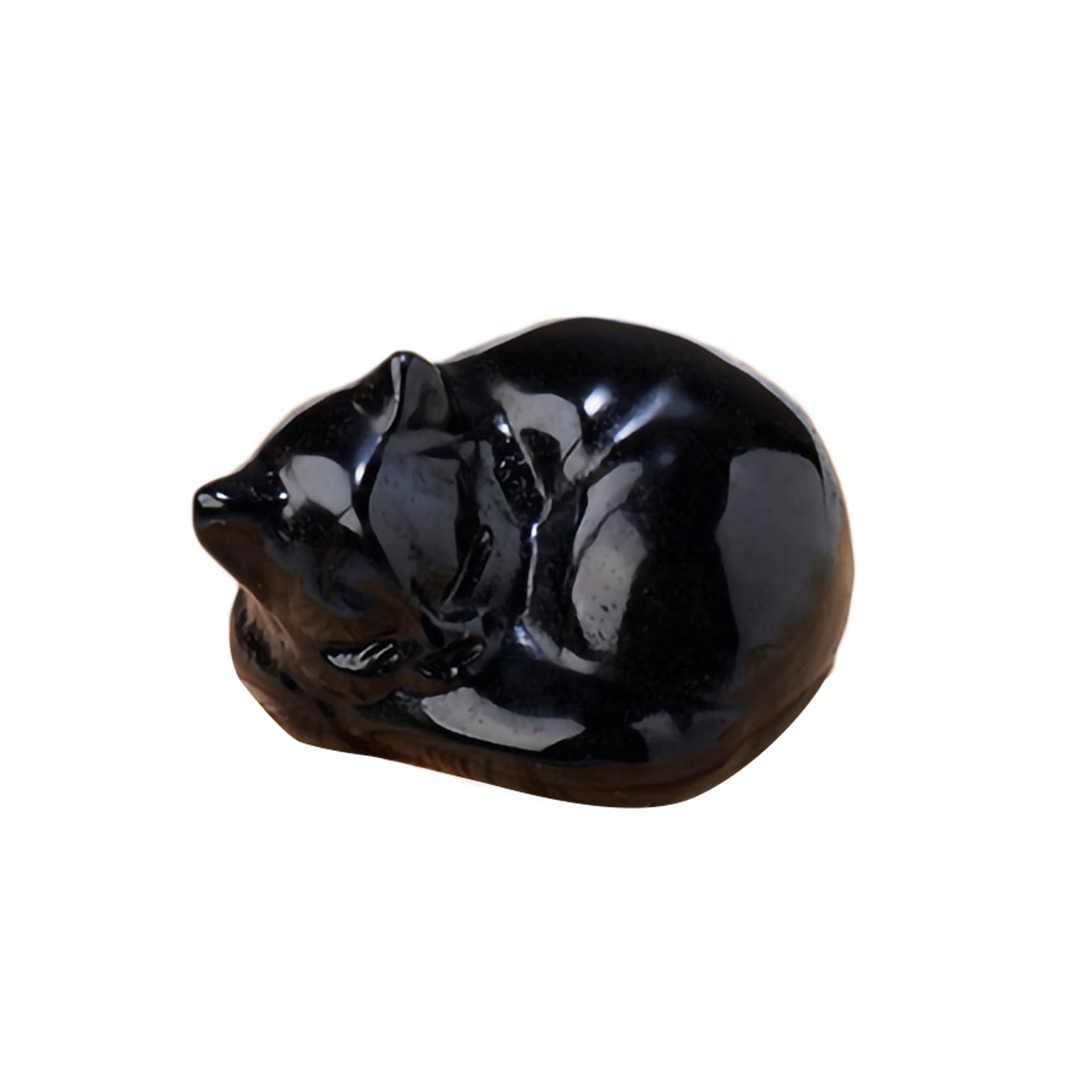 Waroomhouse Fake Crystal Figurine Bedside Table Decoration Lucky Cat ...