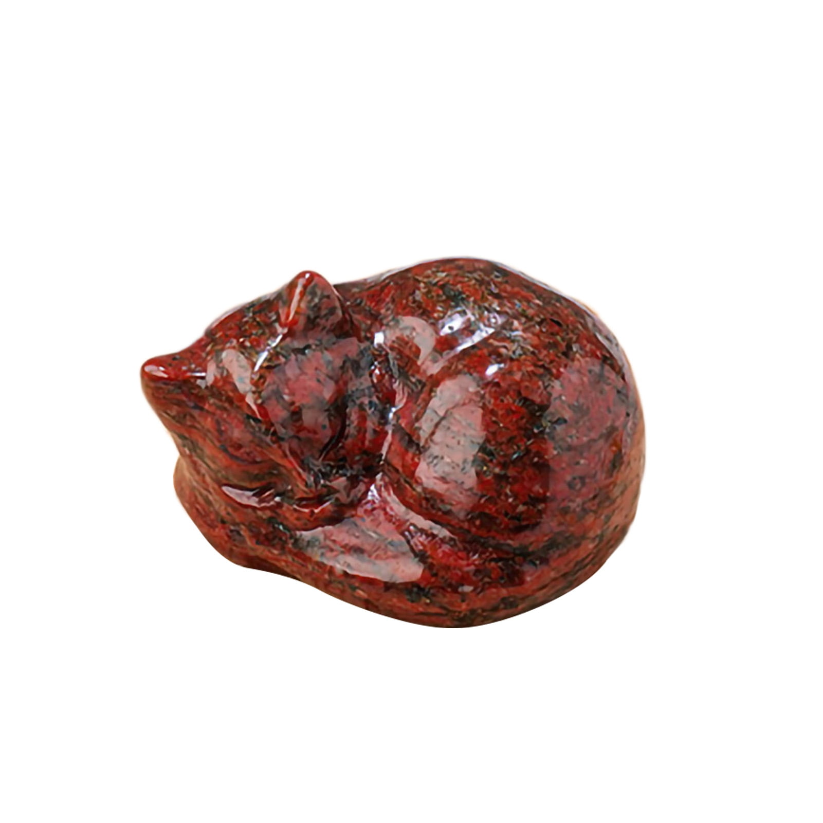 Waroomhouse Fake Crystal Figurine Bedside Table Decoration Lucky Cat ...