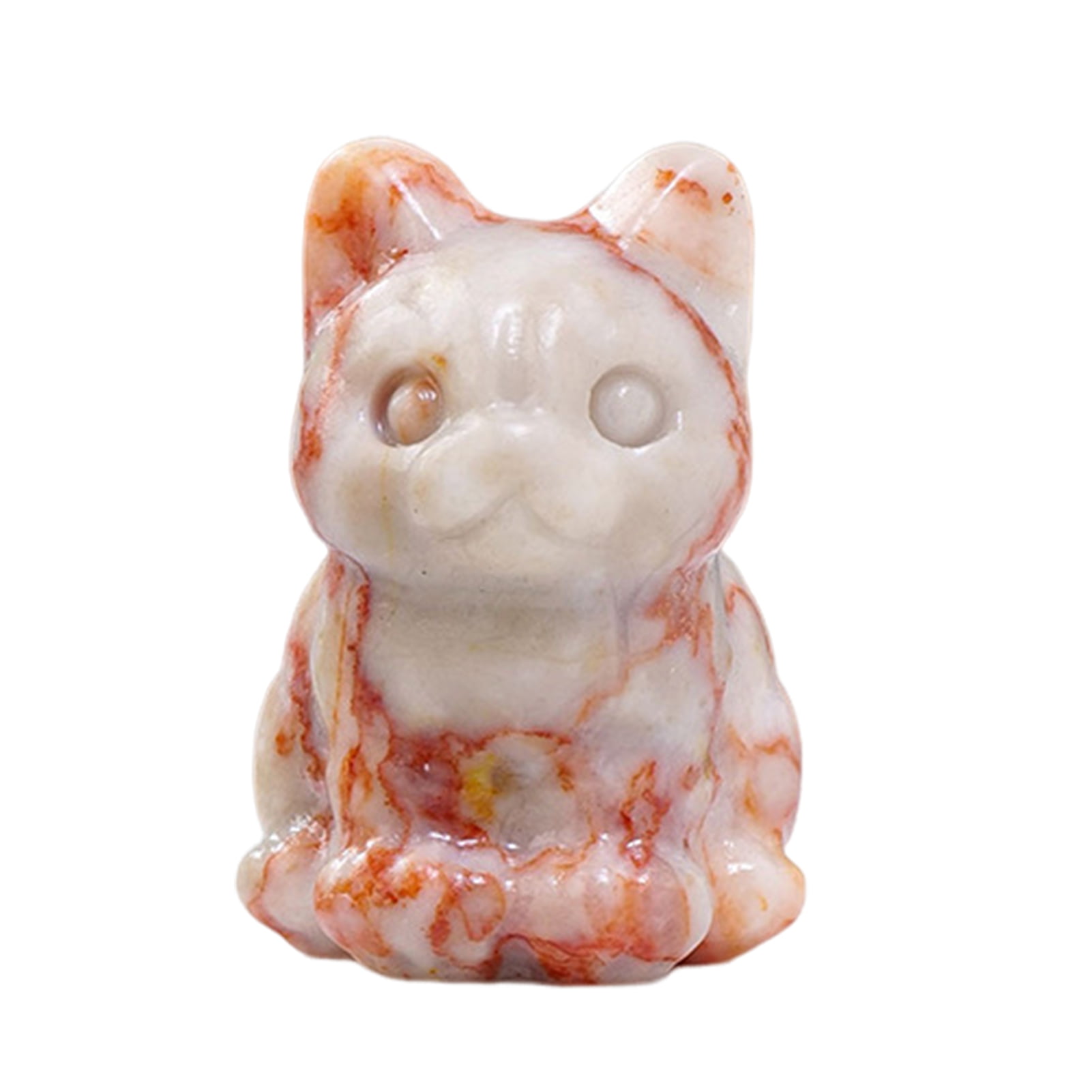 Waroomhouse Faux Crystal Statue Faux Crystal Cat Statue Adorable ...