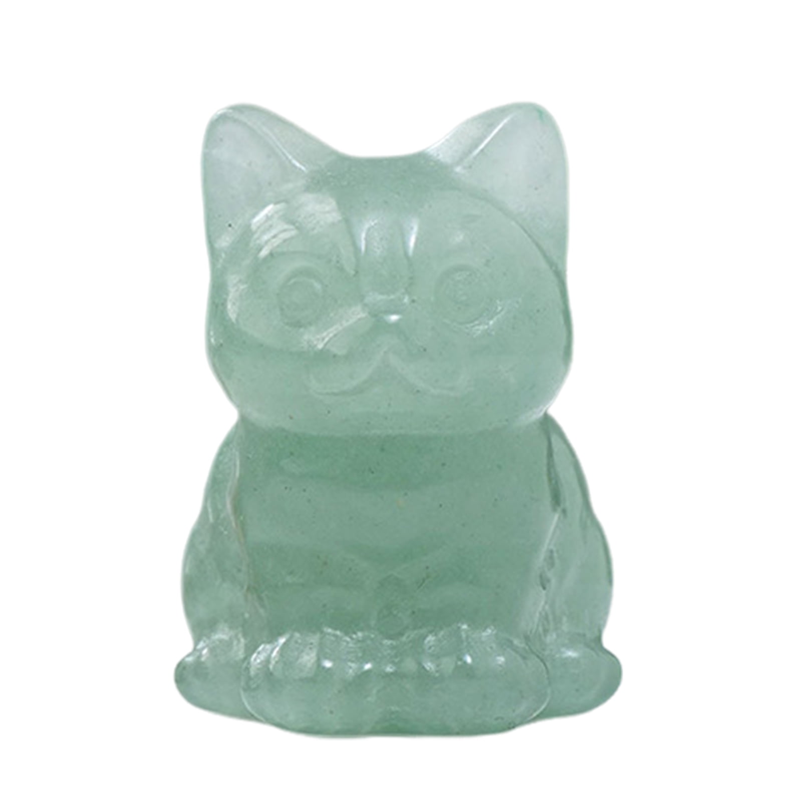 Waroomhouse Faux Crystal Statue Faux Crystal Cat Statue Adorable ...