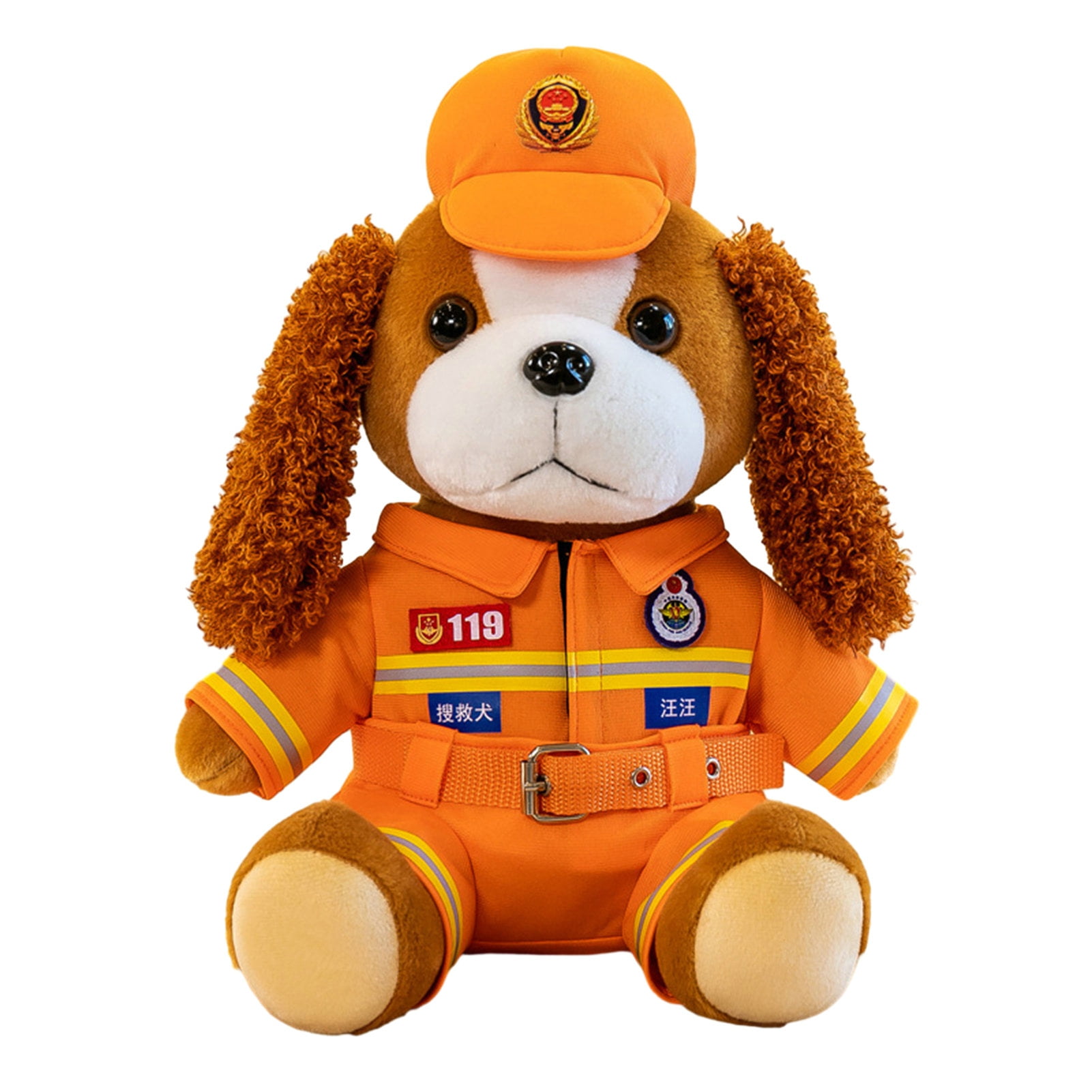 Waroomhouse Firemen Dog Stuffed Toy Rescue Dog Plush Firemen Dog ...