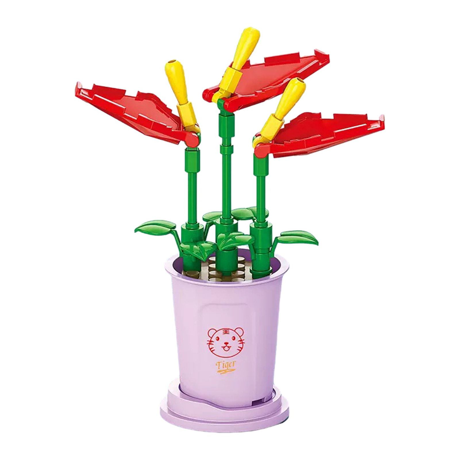 Waroomhouse Flower Building Toy Hand-eye Coordination Toy Flower Potted ...