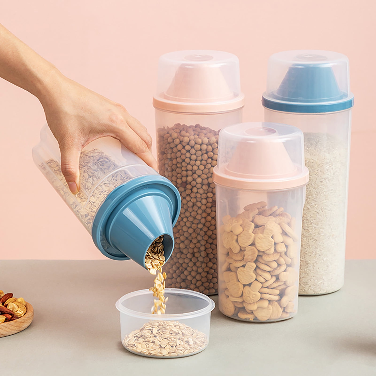 Waroomhouse Food Container Detachable Leak-proof Plastic Transparent ...