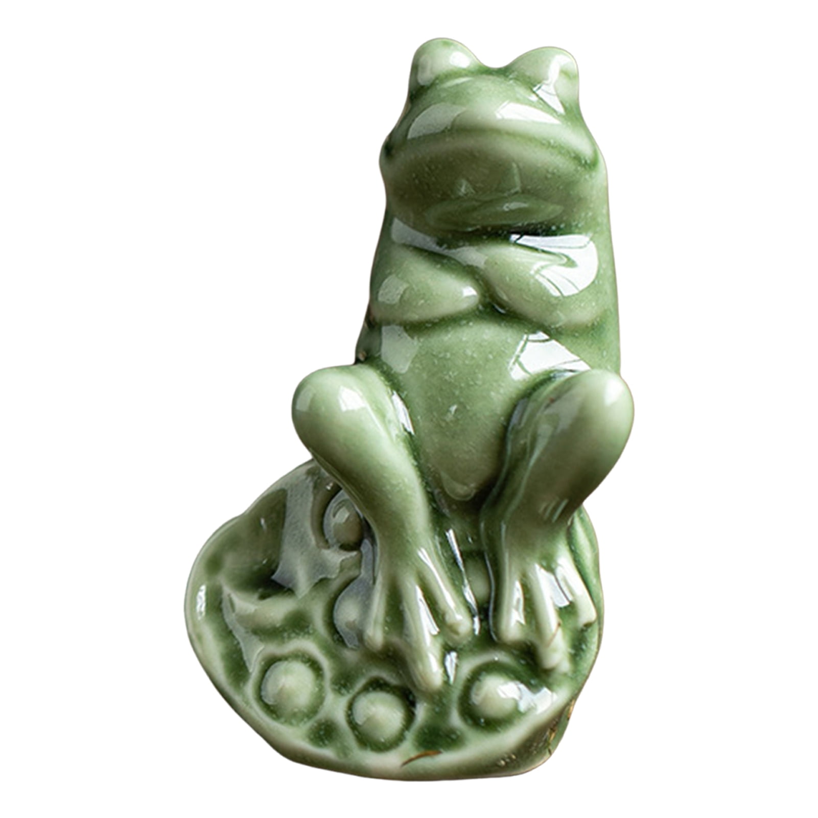 Waroomhouse Frog Toilet Bolt Cover Ceramic Frog Figurine Toilet Floor ...