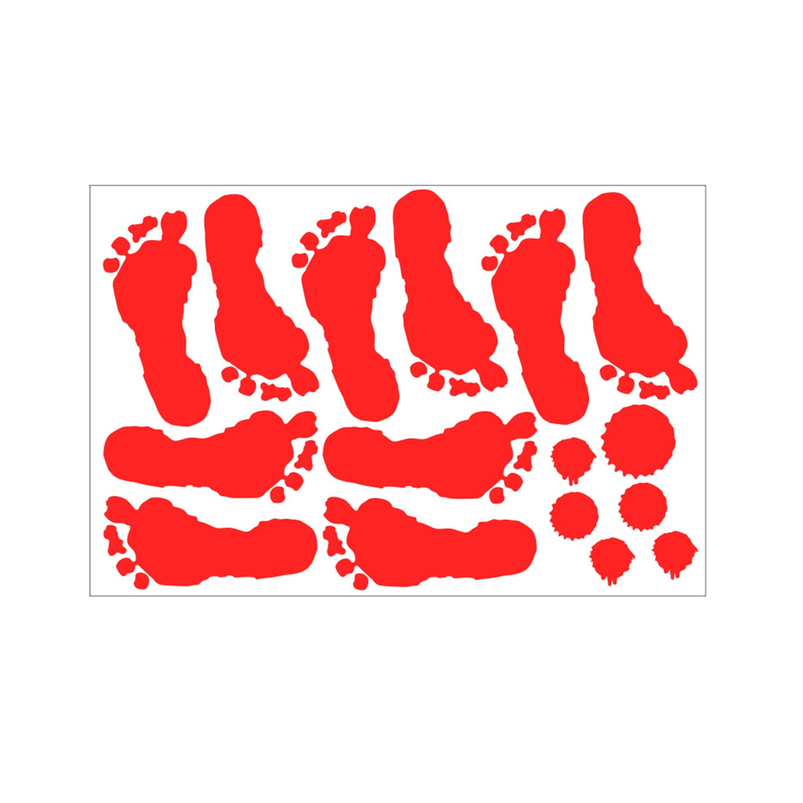 Waroomhouse Glow the Dark Footprint Stickers Durable Footprint Stickers ...