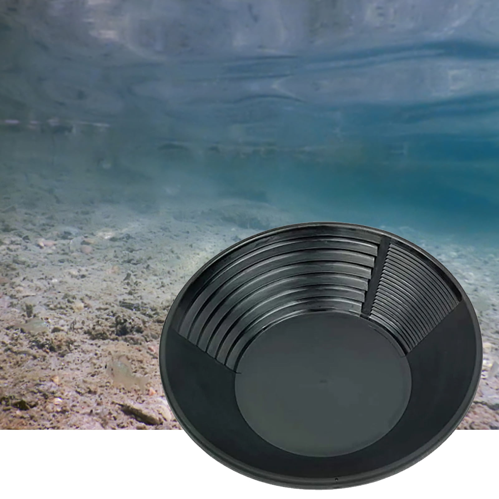 Waroomhouse Gold Panning Dish Gold Pan Groove Design Lightweight Sieve ...