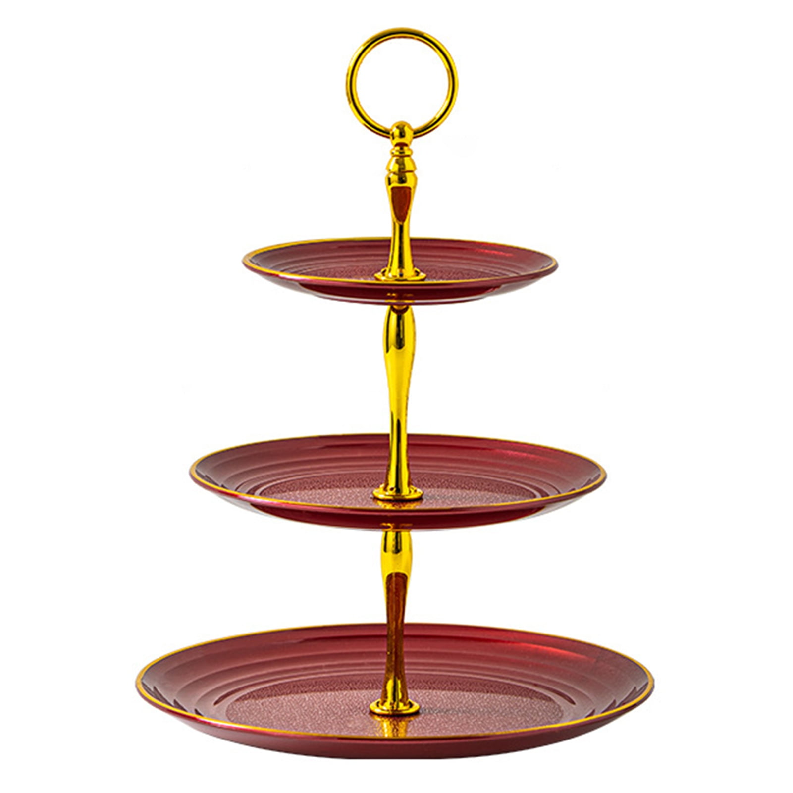 Waroomhouse Golden Edge Dessert Stand Cake Stand for Parties 3 Tier ...