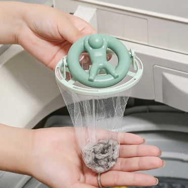 4 Pcs Reusable Laundry Lint Cather Mesh Bag & Pet Fur Hair Remover for ...