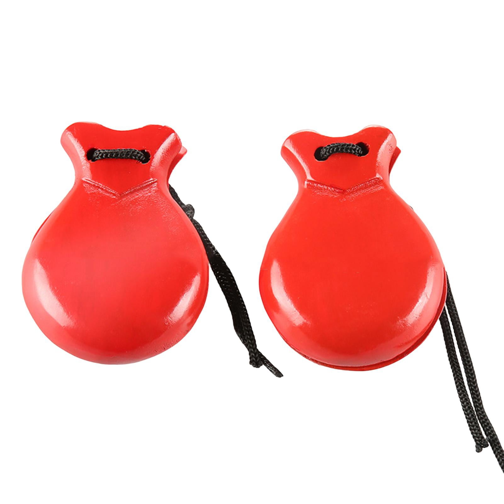 Waroomhouse Handheld Percussion 2pcs Children Wooden Castanets Toy with ...