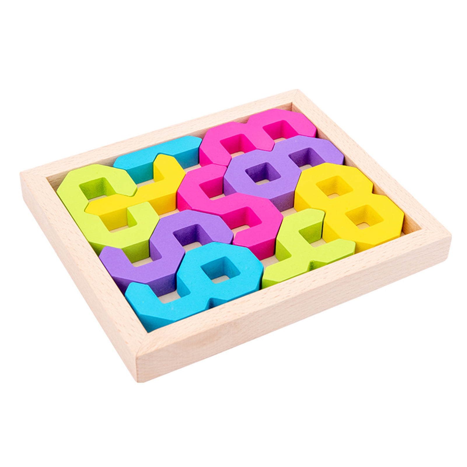 Waroomhouse Hands-on Learning Toy Wooden Blocks Puzzle Brain Teasers ...