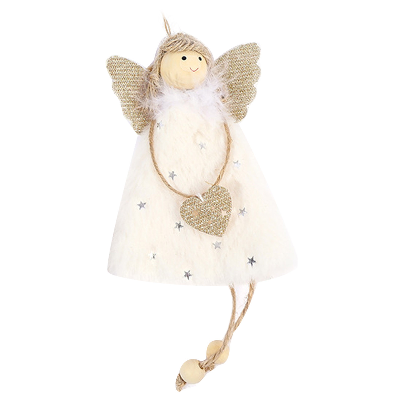 Waroomhouse Hanging Angel Doll Xmas Tree Plush Angel Pendant Furry ...