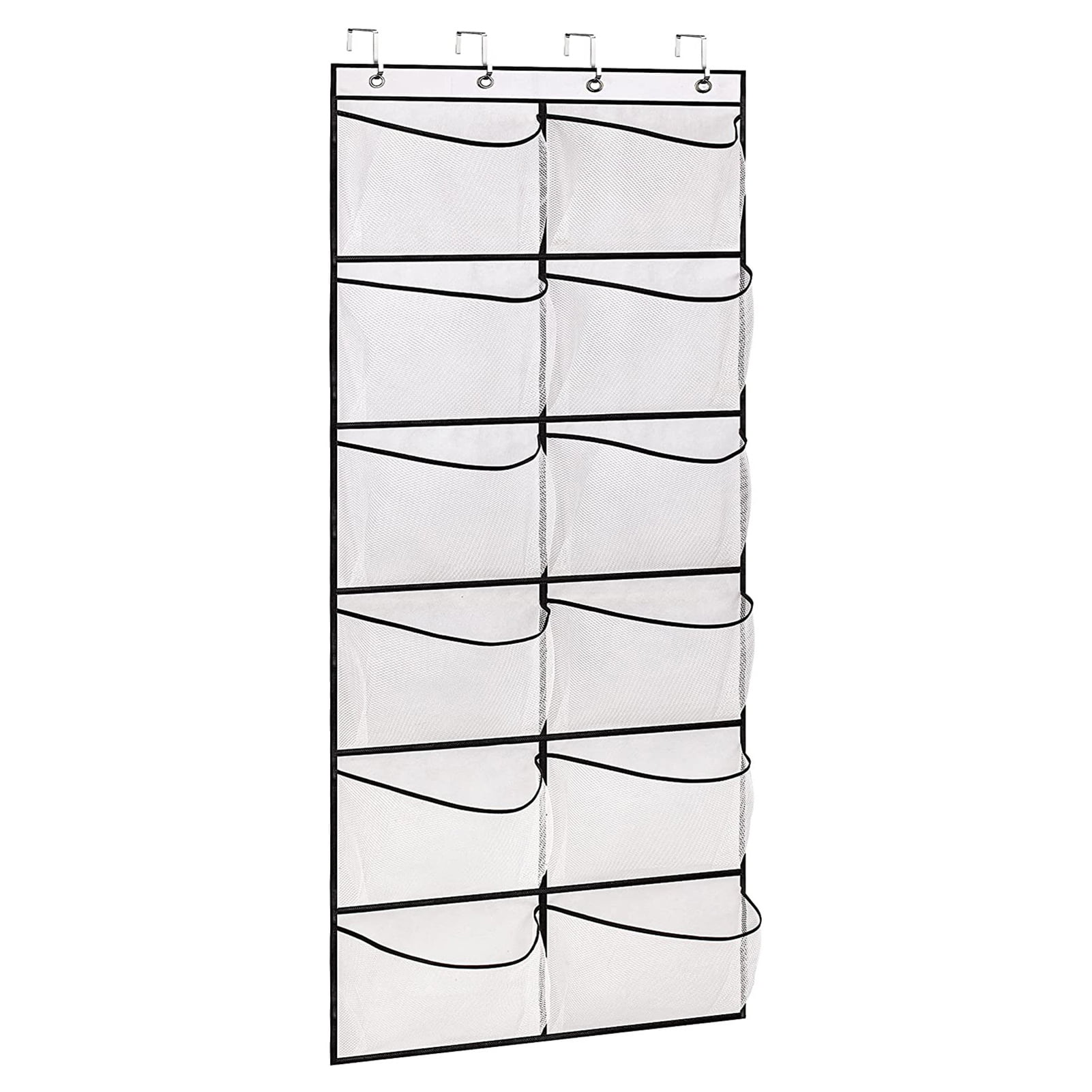 Waroomhouse Hanging Shoe Rack Breathable Shoe Pockets Door Hanging Bag ...