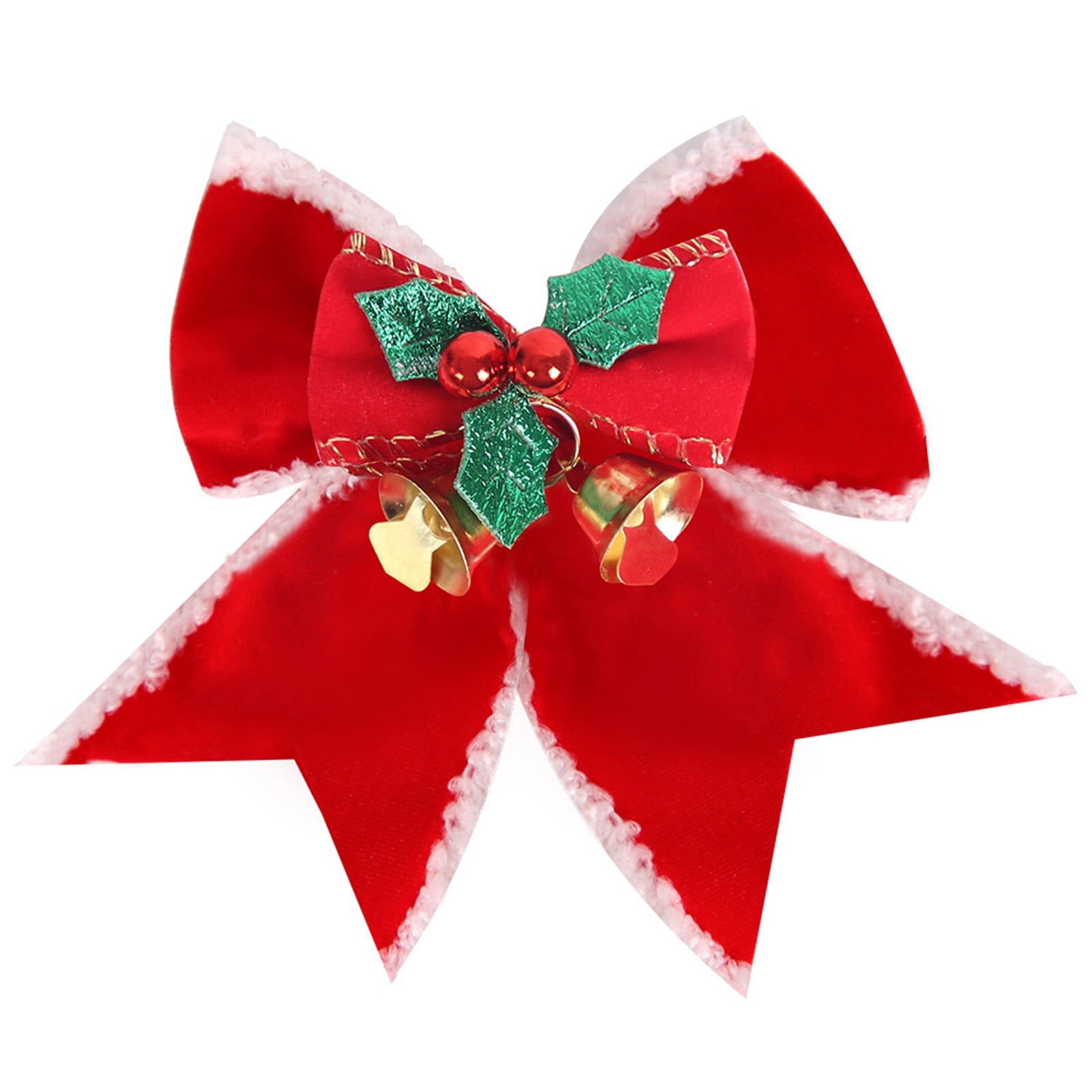 Waroomhouse High Quality Christmas Bow Christmas Bow Pendant with Bells ...