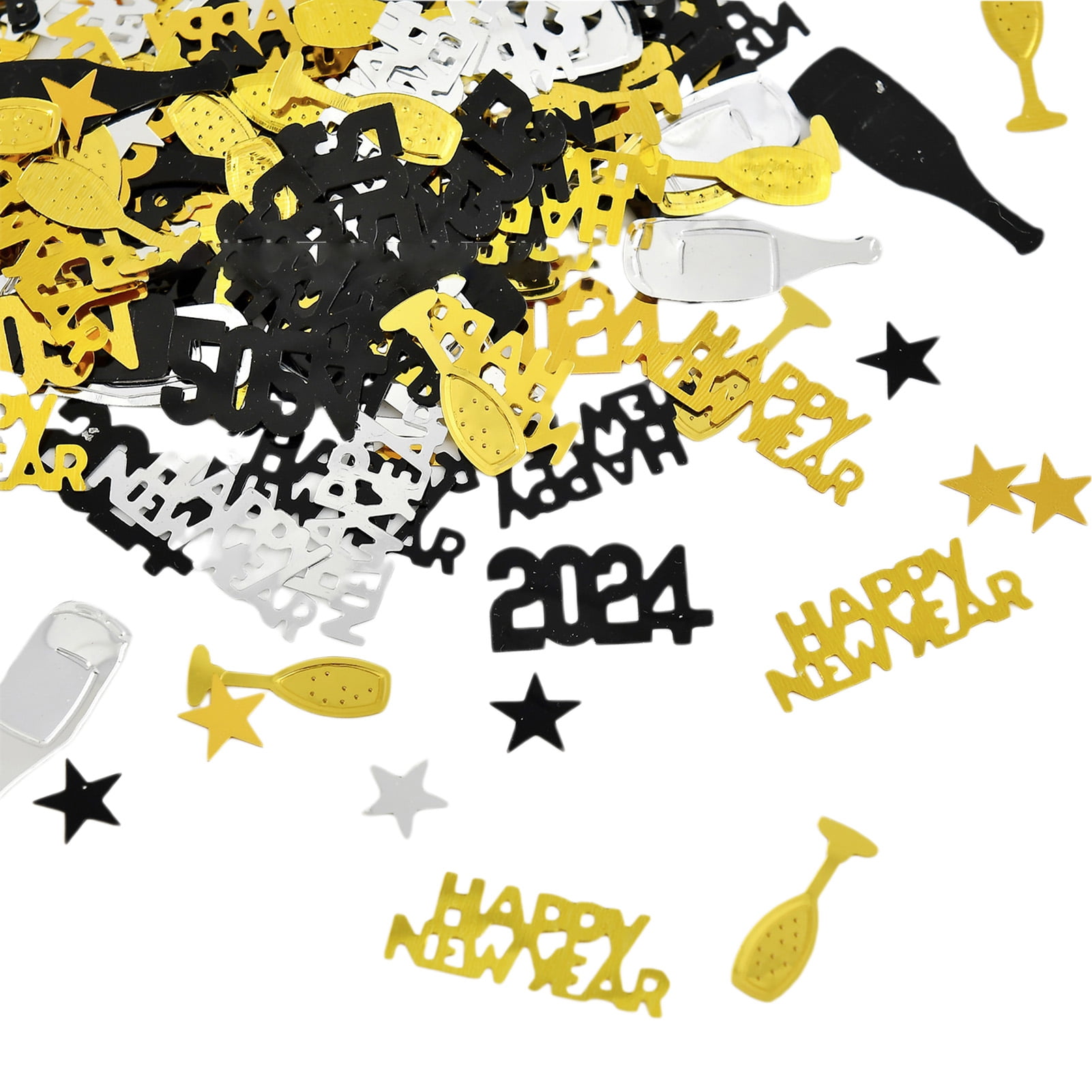 Waroomhouse High-quality Pvc Confetti 2024 Happy New Year Confetti Set ...