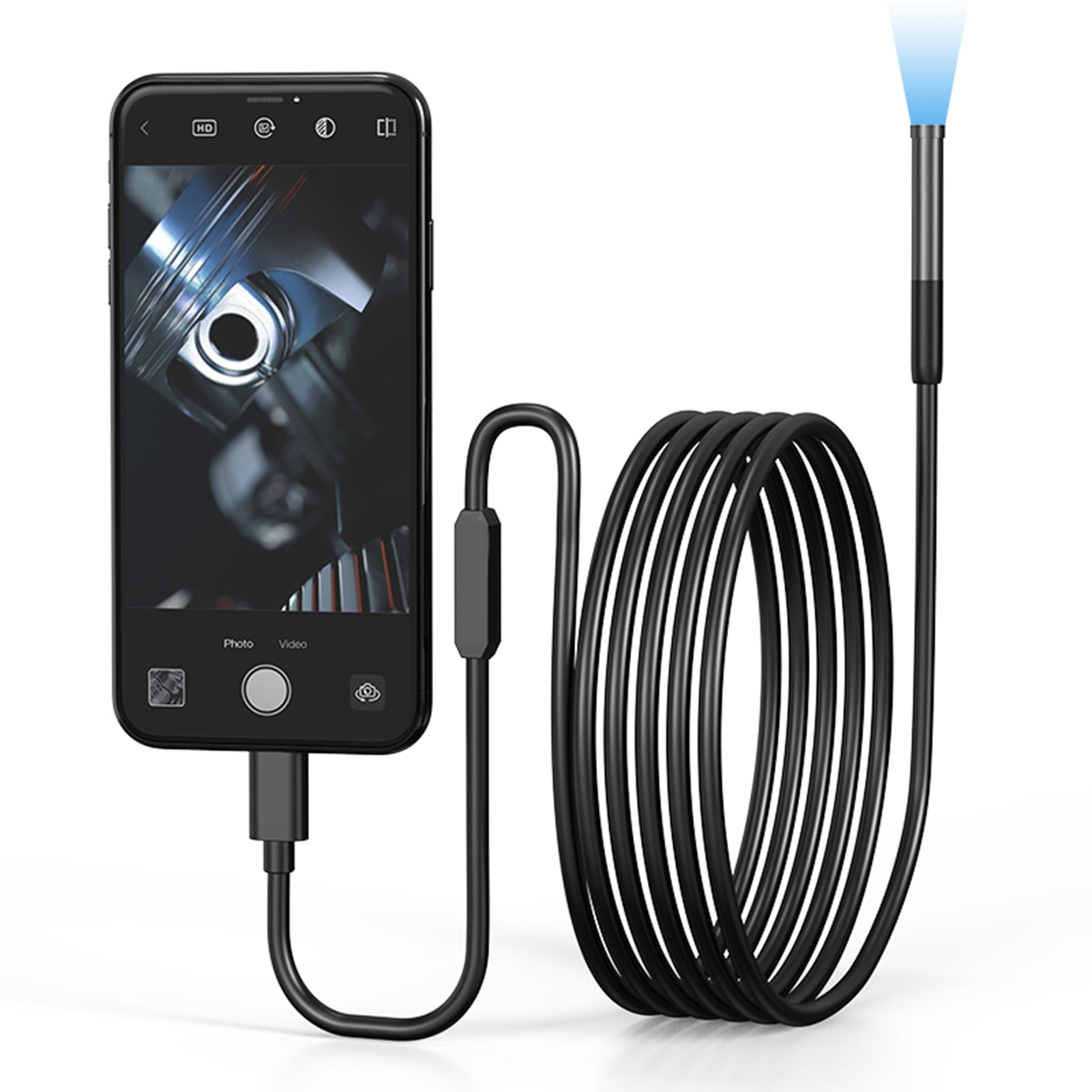 Waroomhouse Industrial Endoscope - 200w Pixel Detect Wi-Fi Connection ...