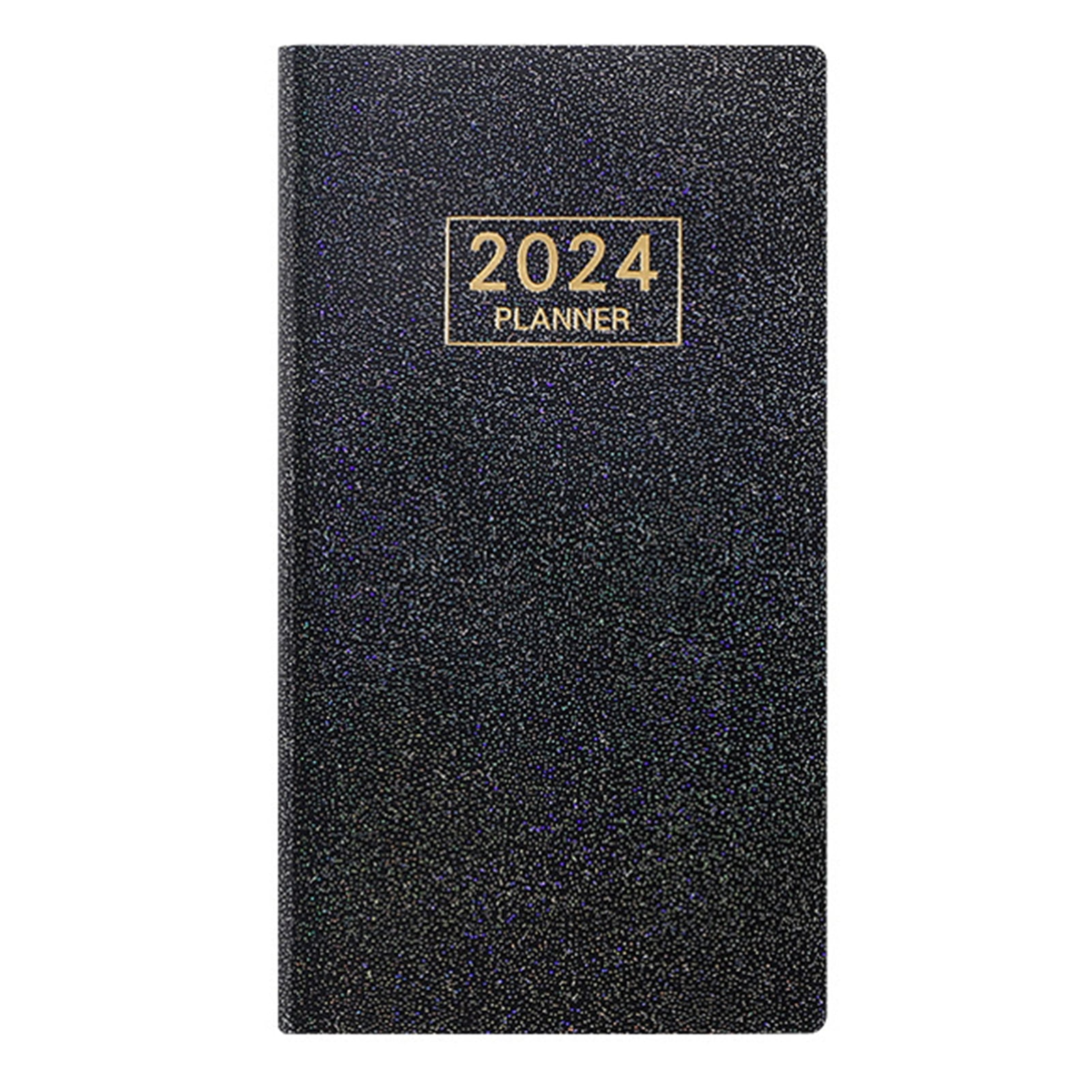 Waroomhouse Ink-proof Paper Notebook A6 2024 English Planner with Faux ...