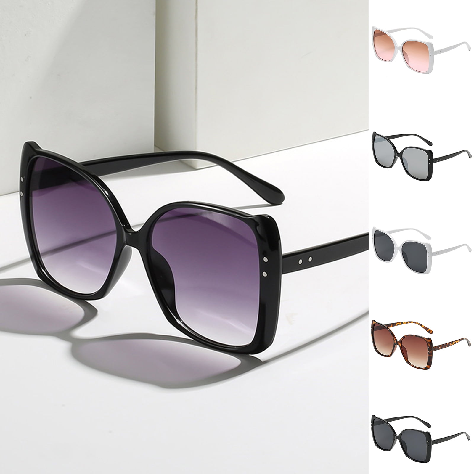 Waroomhouse Lady Sunglasses Eye Protection Hip Hop Gradient Color ...