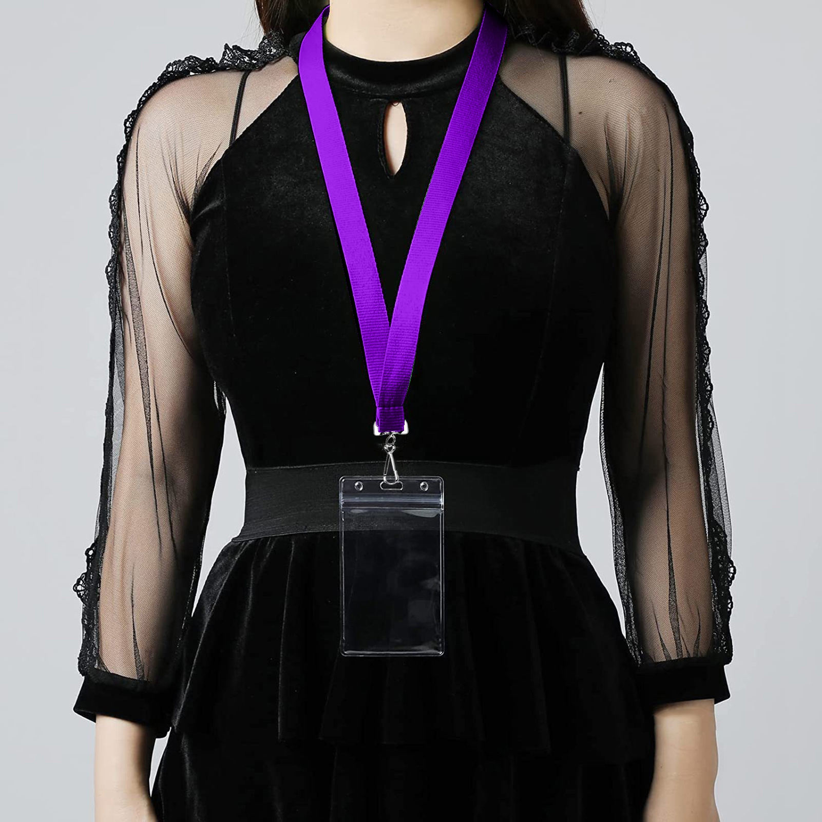 Waroomhouse Lanyards Id Badge Holder Waterproof Vertical Badge Holder ...