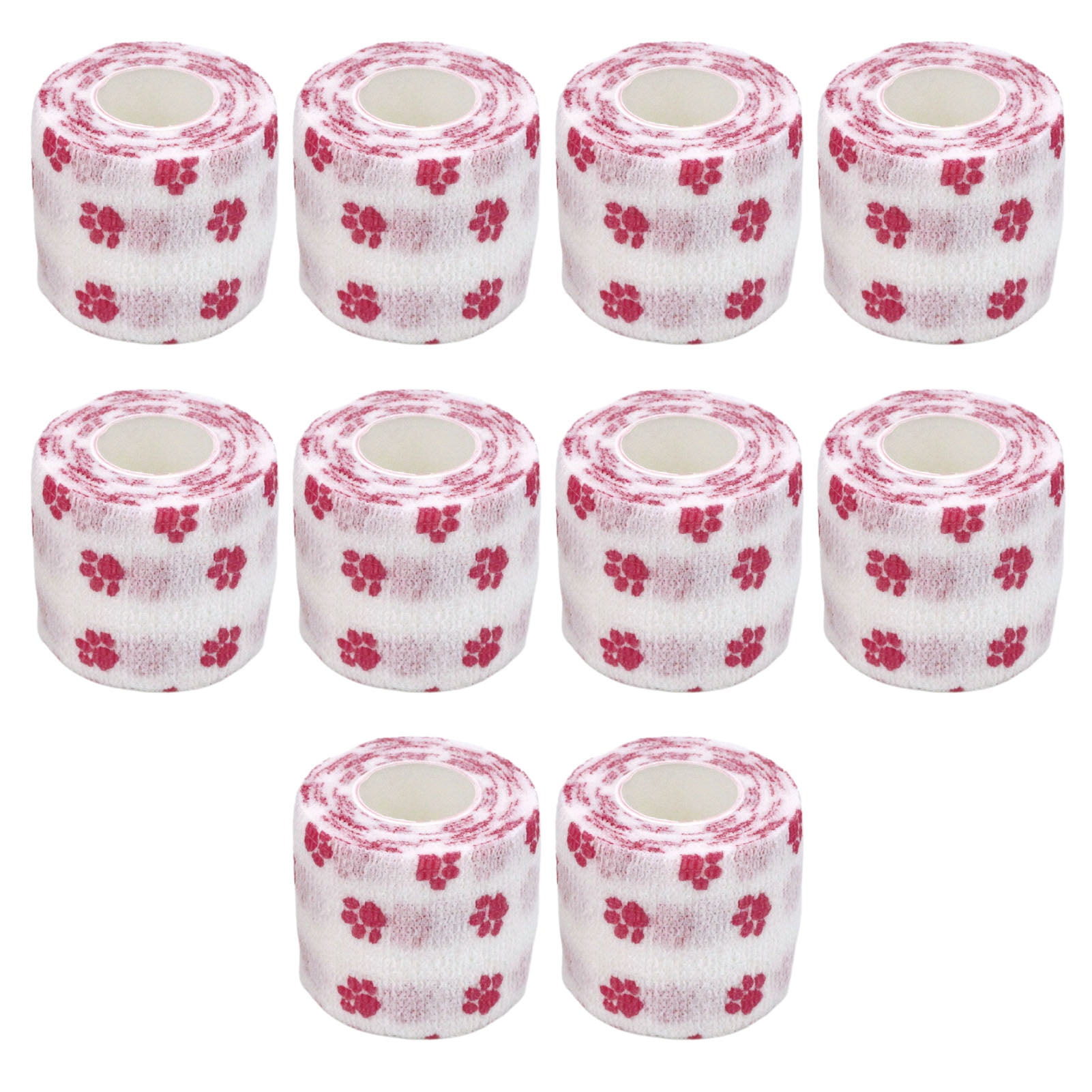 Waroomhouse Latex Pet Bandage Pet Bandage 10pcs Paw Print Pet Wrap Self ...