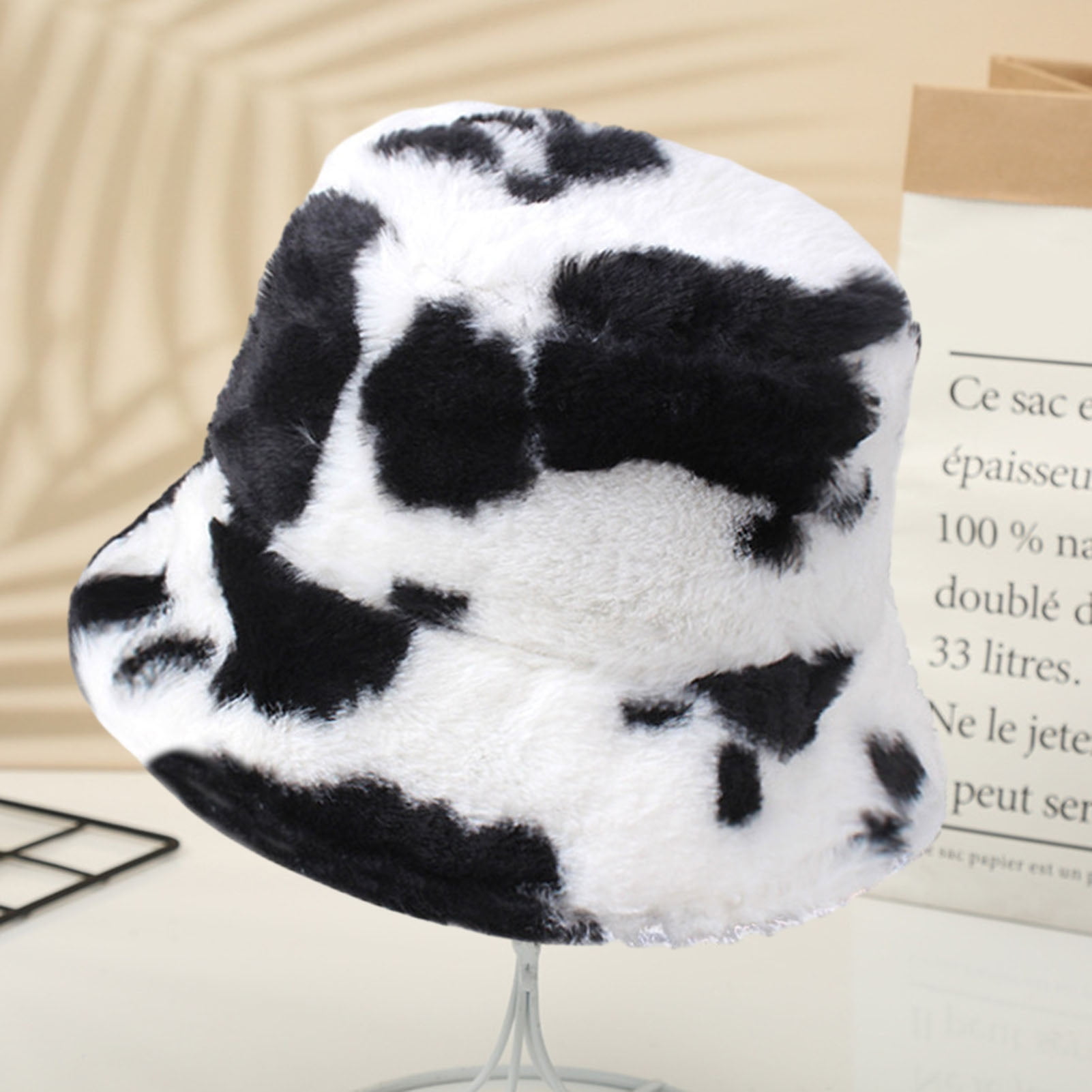 Waroomhouse Leopard Cow Pattern Bucket Hat Fisherman Hat with ...