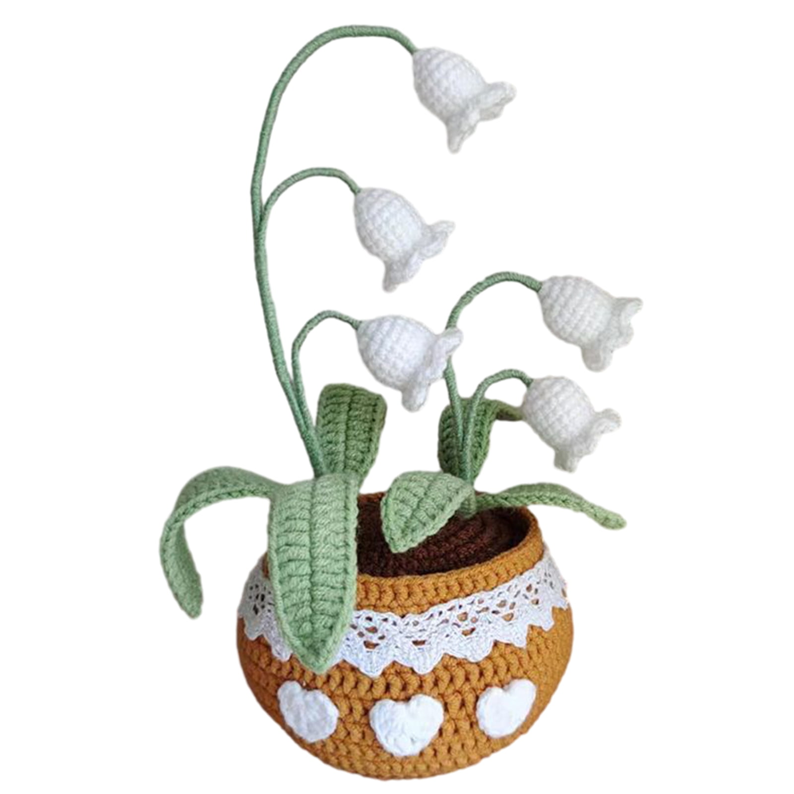 Waroomhouse Long-lasting Crochet Flower Crochet Pot Flower Handmade ...