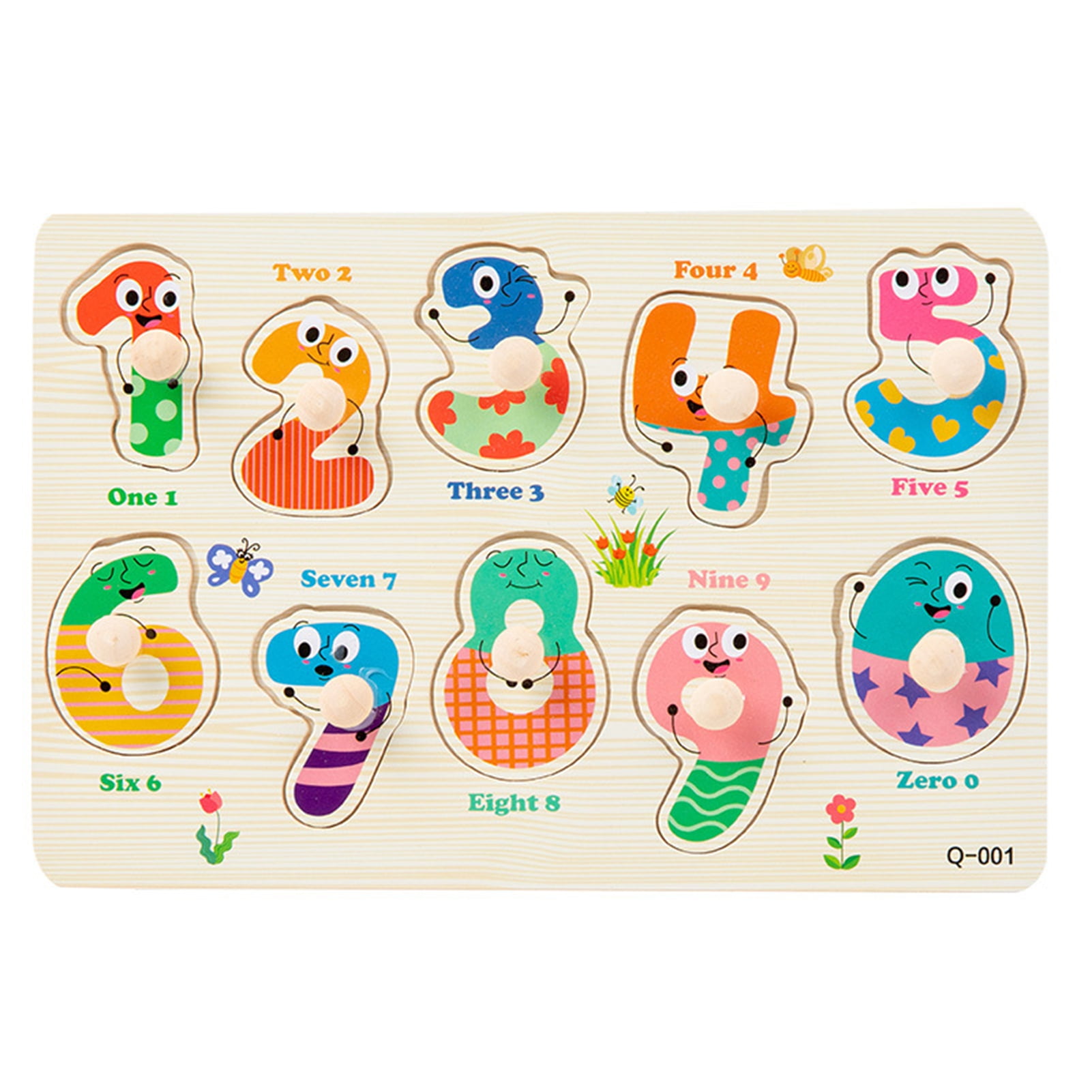 Waroomhouse Matching Puzzle Fruit Animal Pattern Puzzle Game Wooden ...