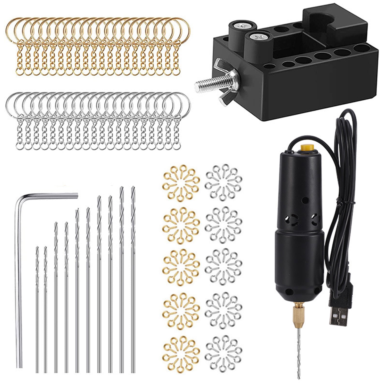 Waroomhouse Mini Drill 1Pc/1 Set USB Hand Drill Powerful Brushed Motor ...