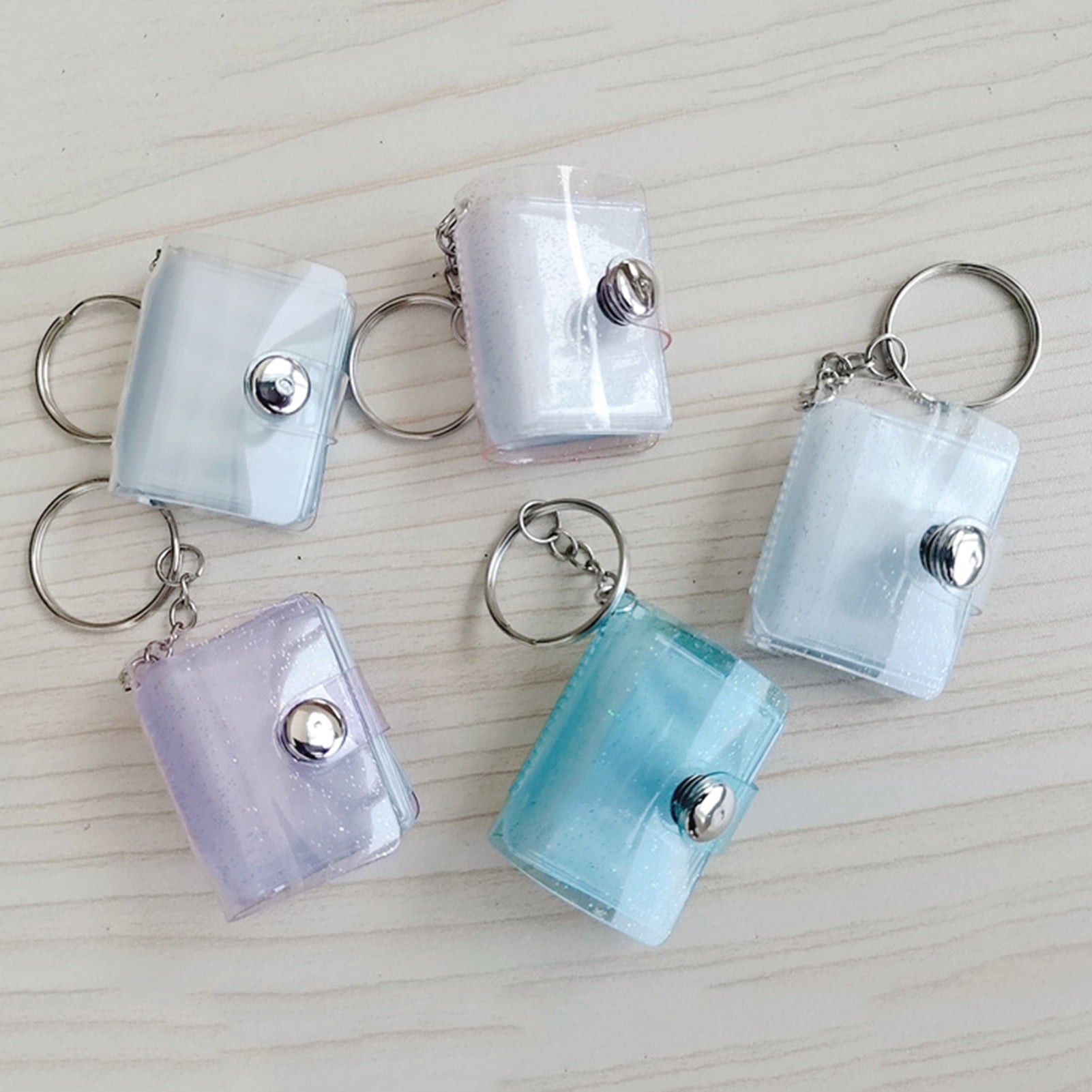 Waroomhouse Mini Photo Album Page Sequins Transparent Snap Hanging Ring ...