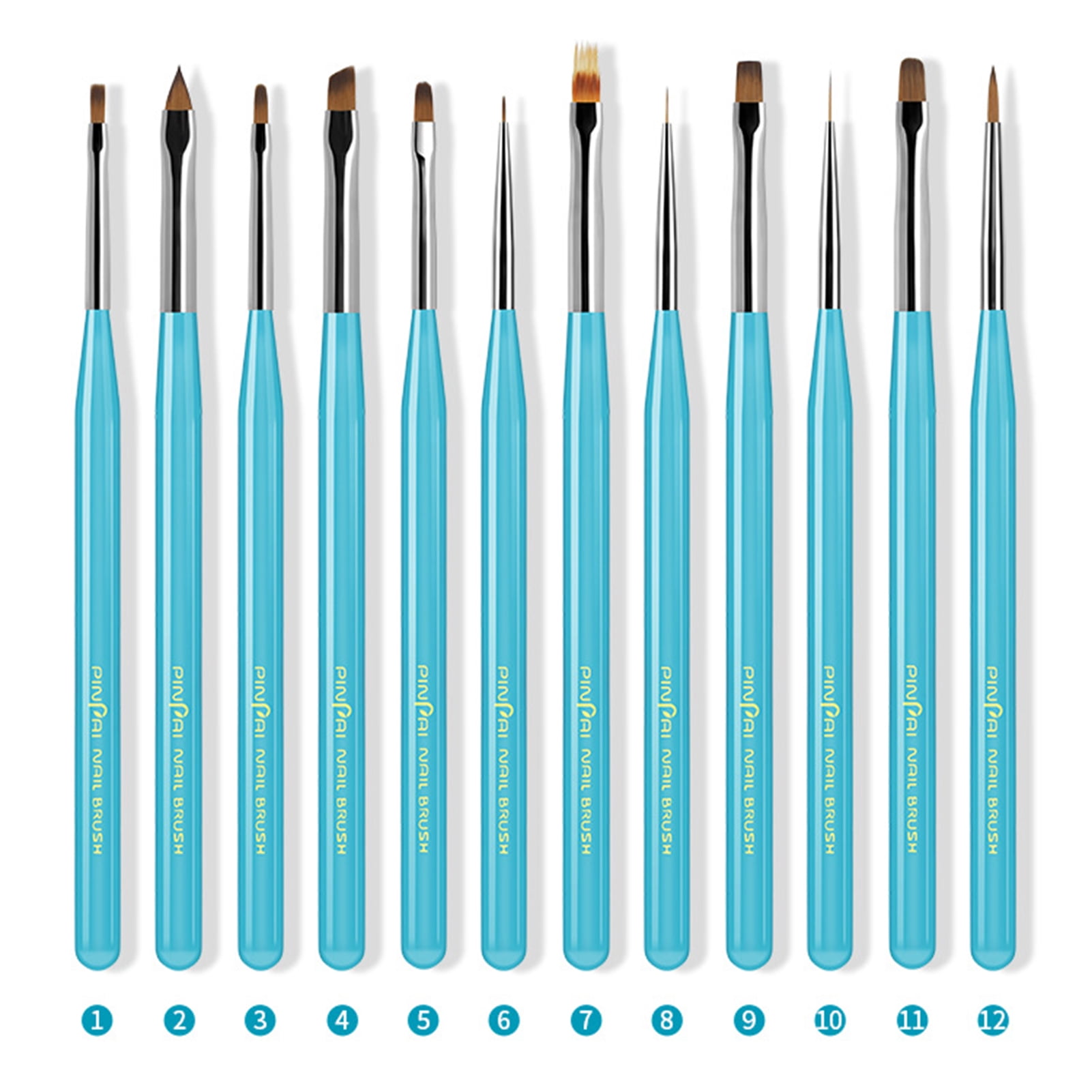 Waroomhouse Nail Art Brush Non-fluffy Delicate Strokes Nylon Wool DIY ...