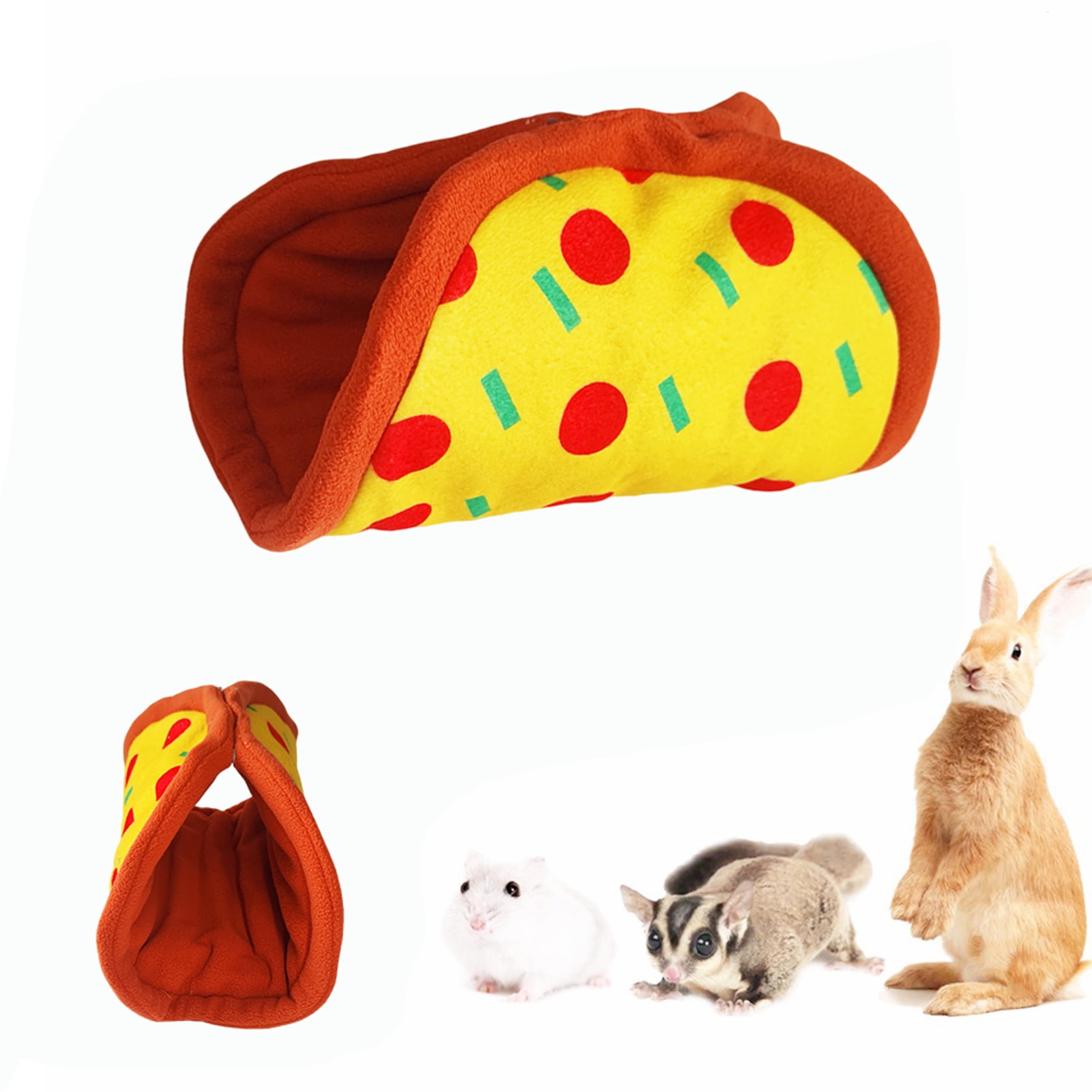 Waroomhouse Pet Bed Pizza Printing Dual Purpose Soft Comfortable ...