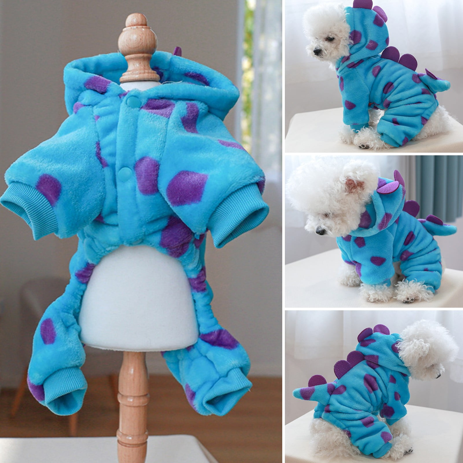 Waroomhouse Pet Costume Threaded Cuffs Cartoon Shape Comfortable Hoodie ...