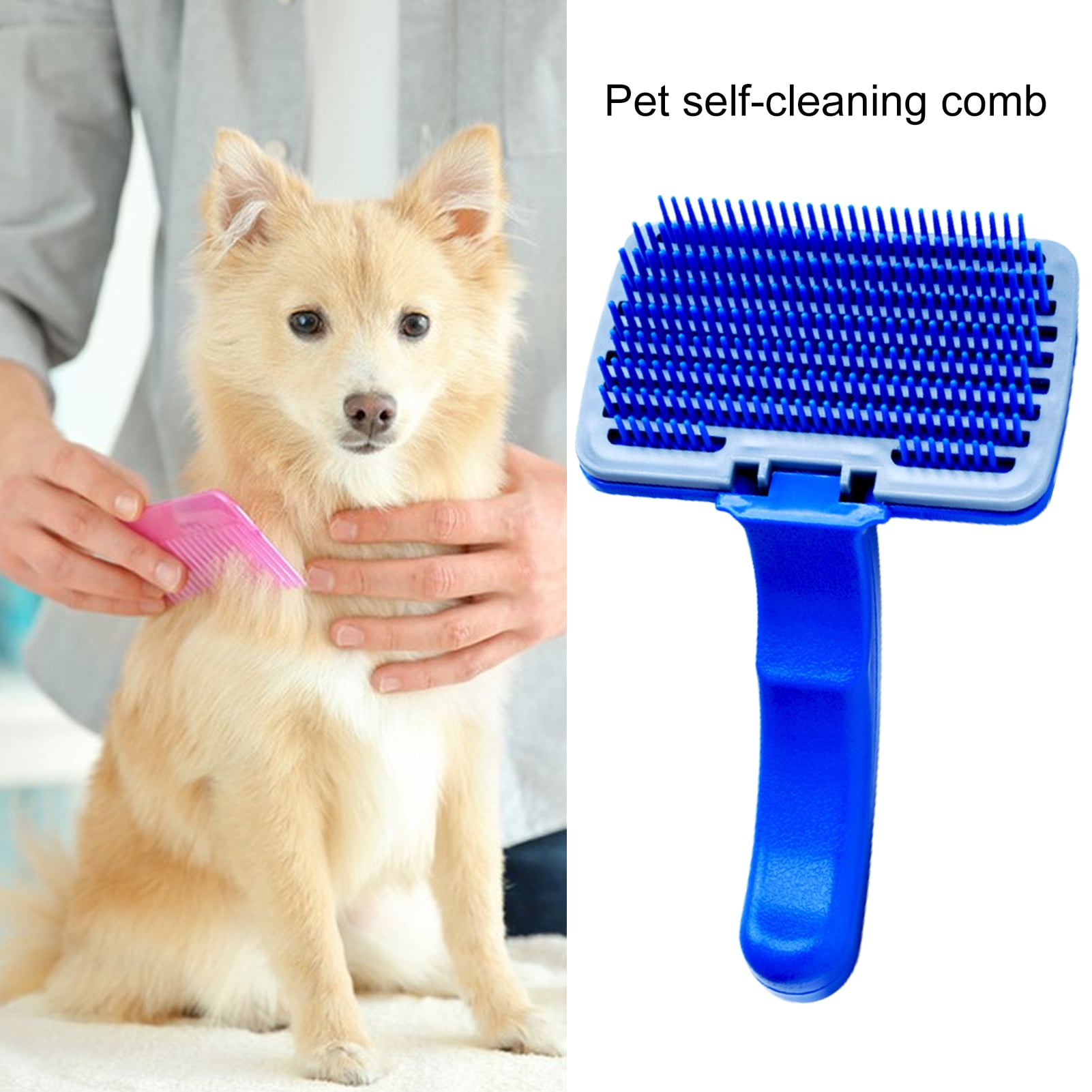 Waroomhouse Pet Hair Comb Self Cleaning Multifunctional Comfortable ...