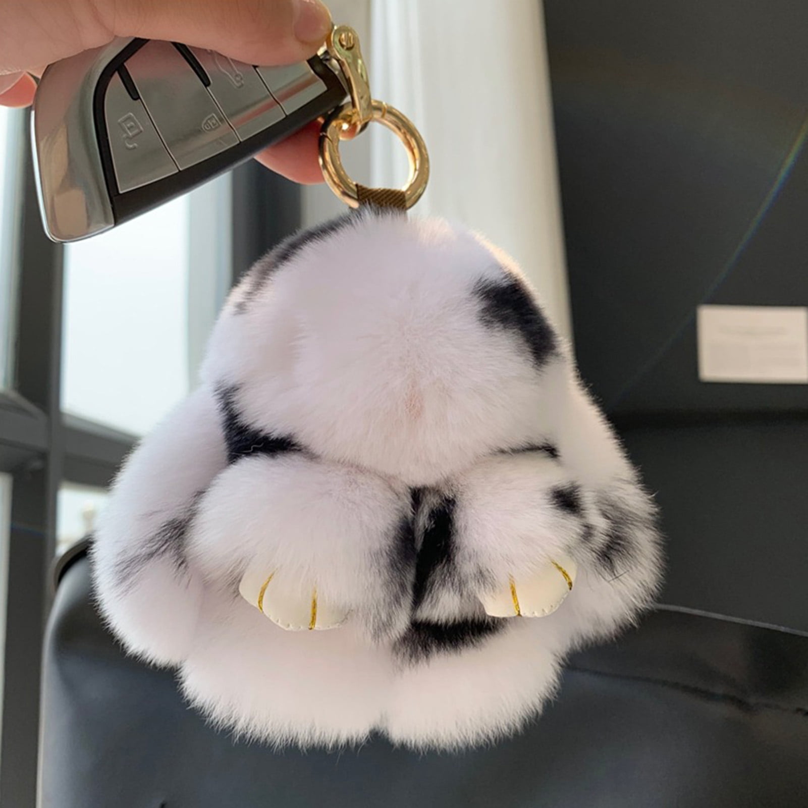 Waroomhouse Plush Rabbit Keychain Bag Accessories Rabbit Plush Pendant ...