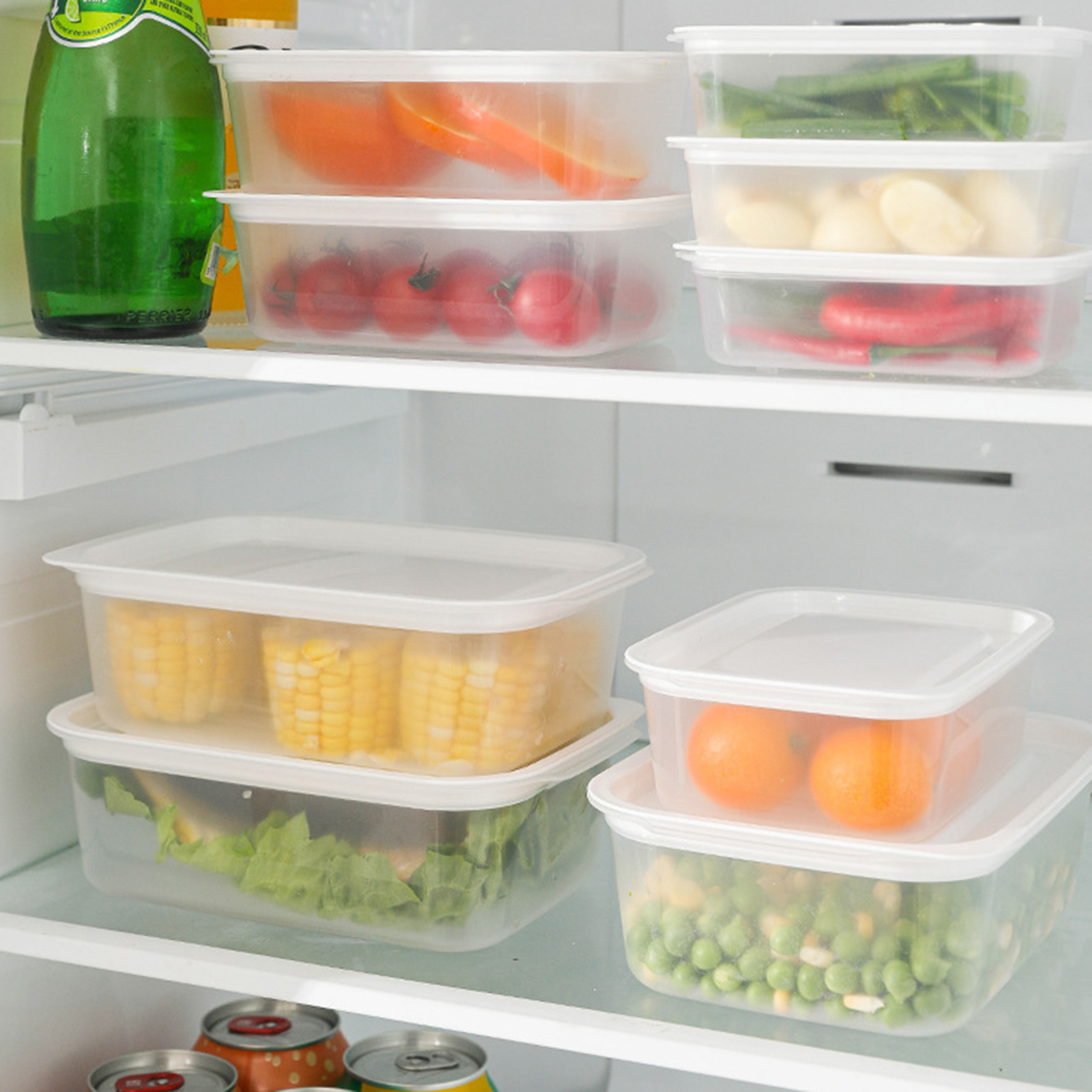 Waroomhouse Refrigerator Storage Box Food-grade Transparent Seal Lid ...