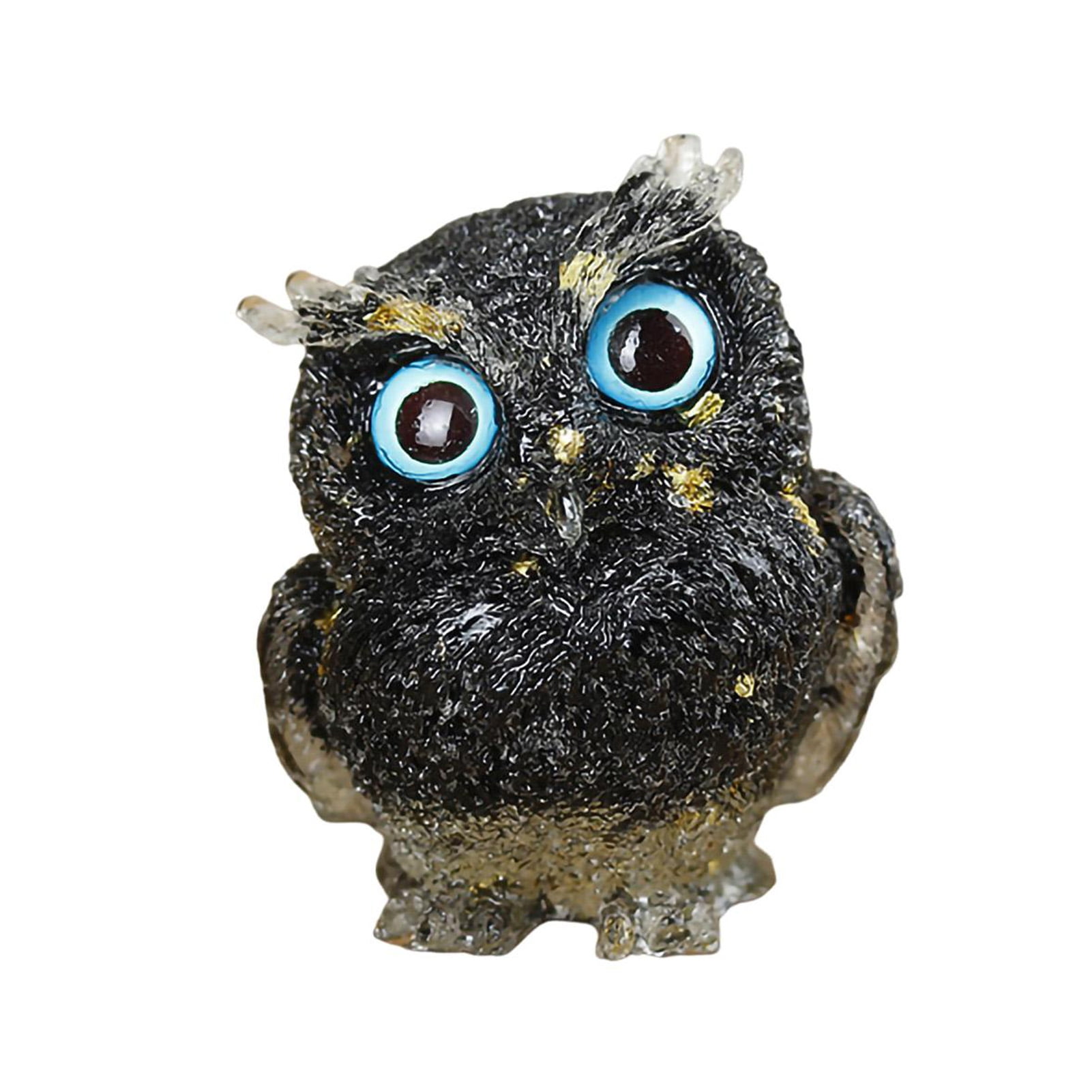 Waroomhouse Resin Owl Sculpture Faux Owl Ornament Natural Healing ...
