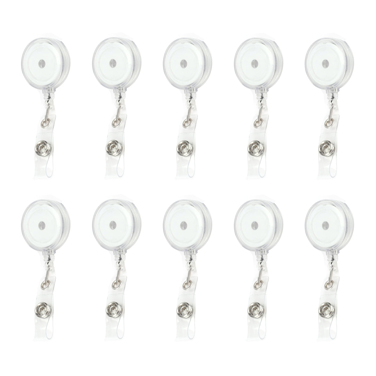 Waroomhouse Retractable Wire Badge Reel Key Card Reel 10pcs Retractable ...