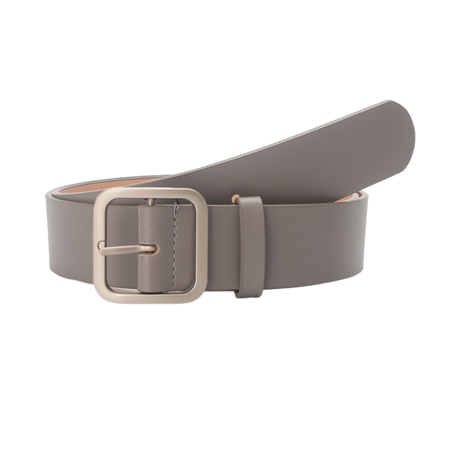 Waroomhouse Retro Faux Leather Belt Women Belt Square Buckle Faux ...